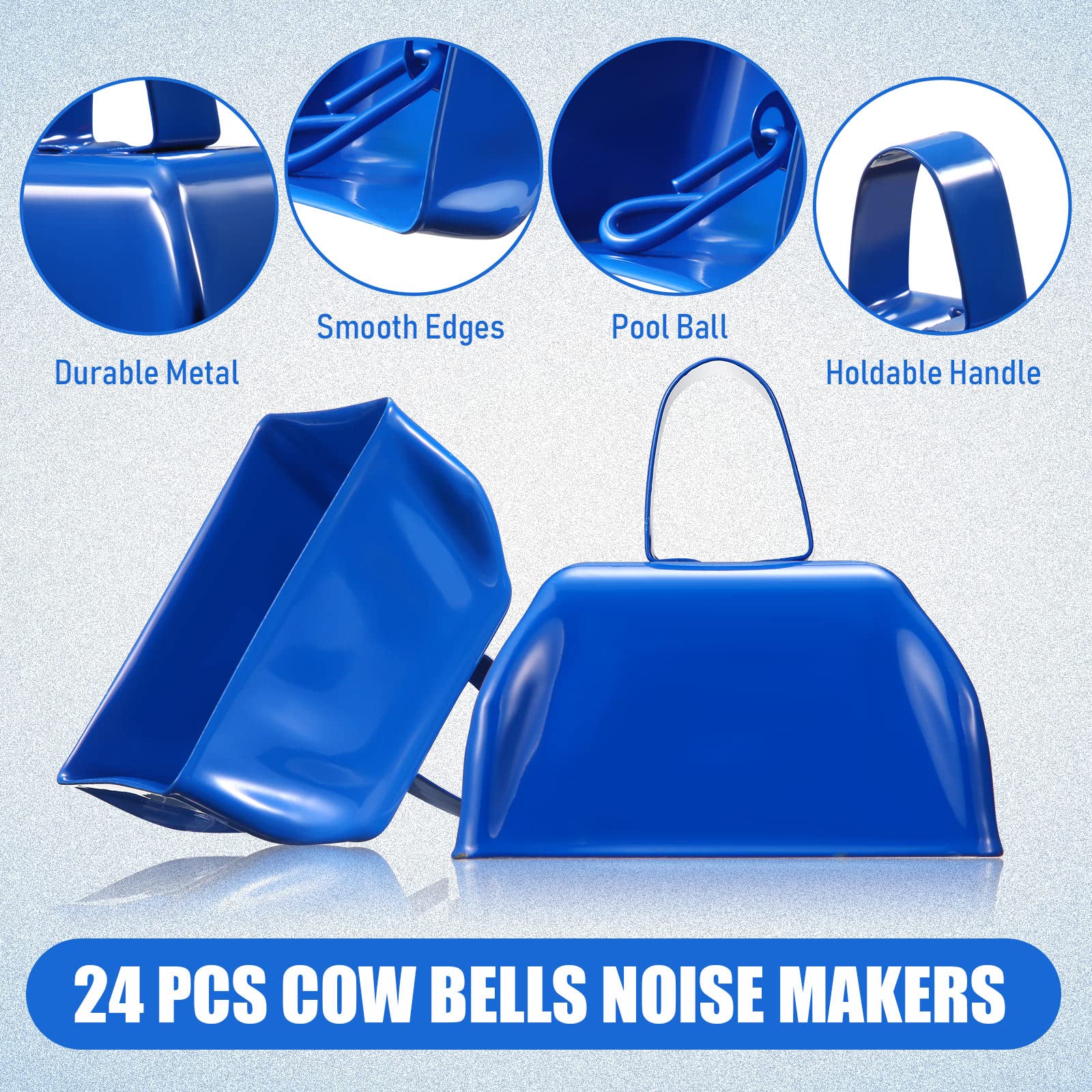 Cow Bells For Sporting Events 24 Pcs Metal Cowbell Noisemakers With ...