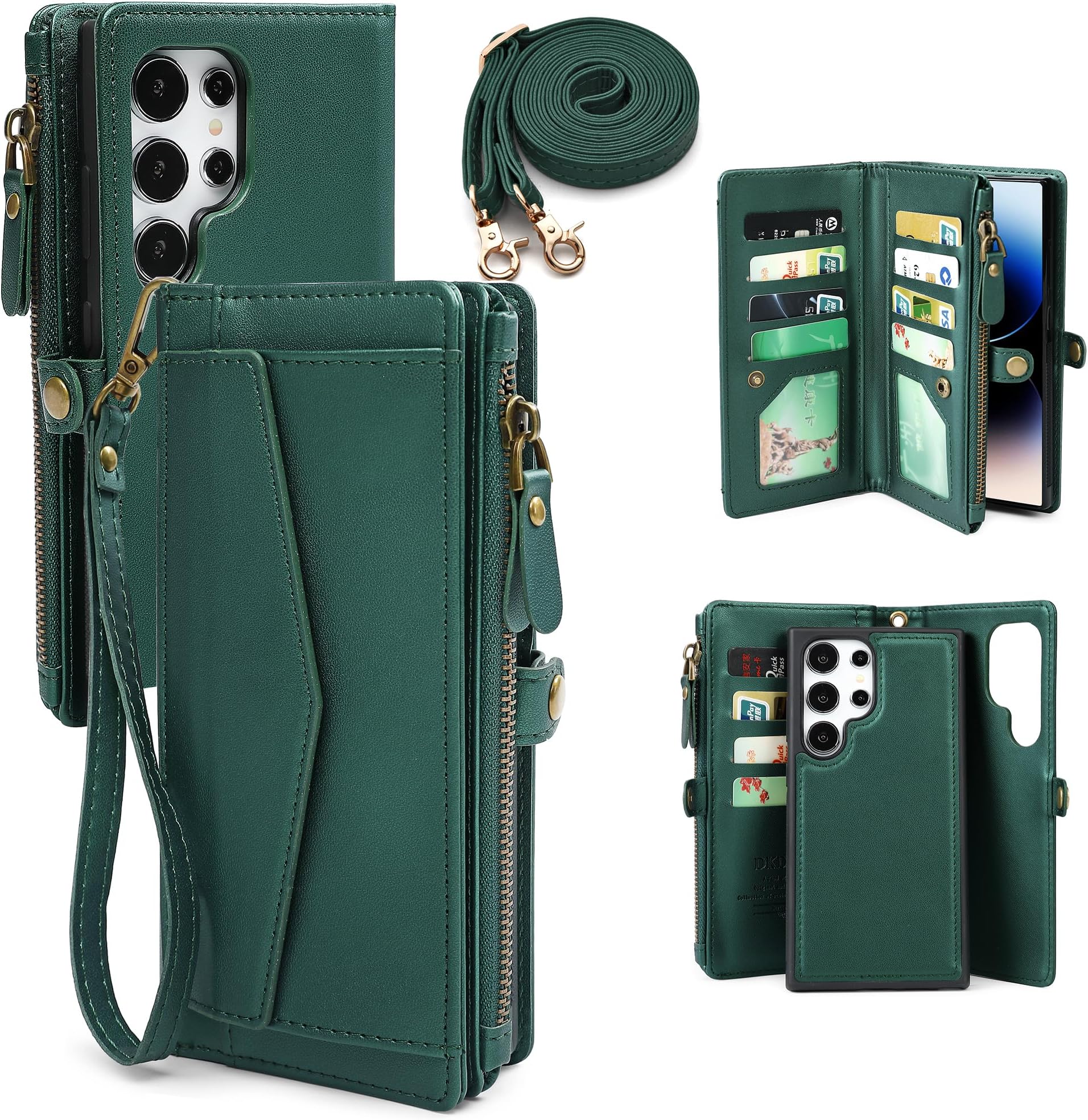 Amazon.com: DKDKSIP for Samsung Galaxy S24 Ultra Wallet Case for Women, [Wireless Charging ...