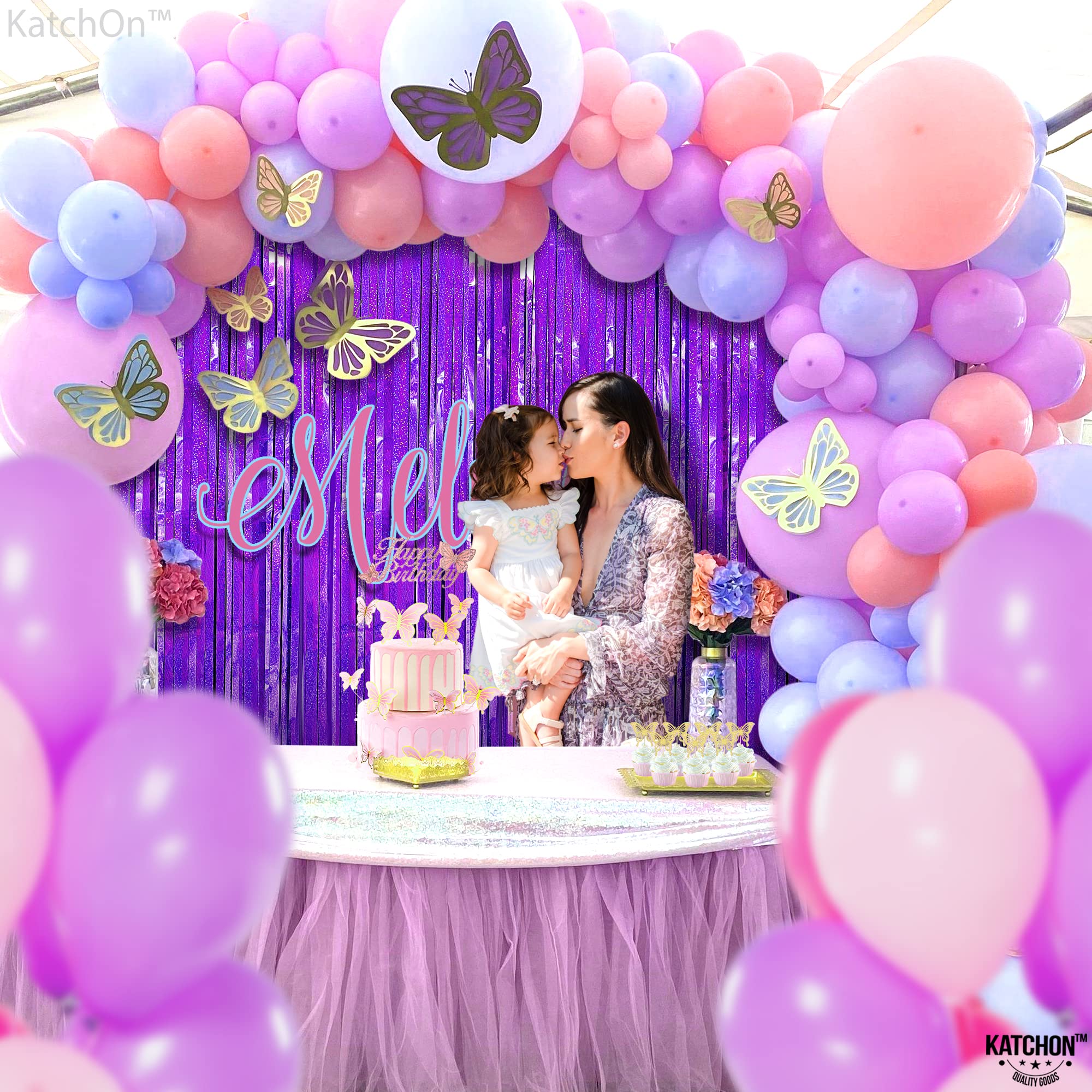 Snapklik.com : Iridescent Purple Fringe Curtain - XtraLarge, 64x8 Feet ...