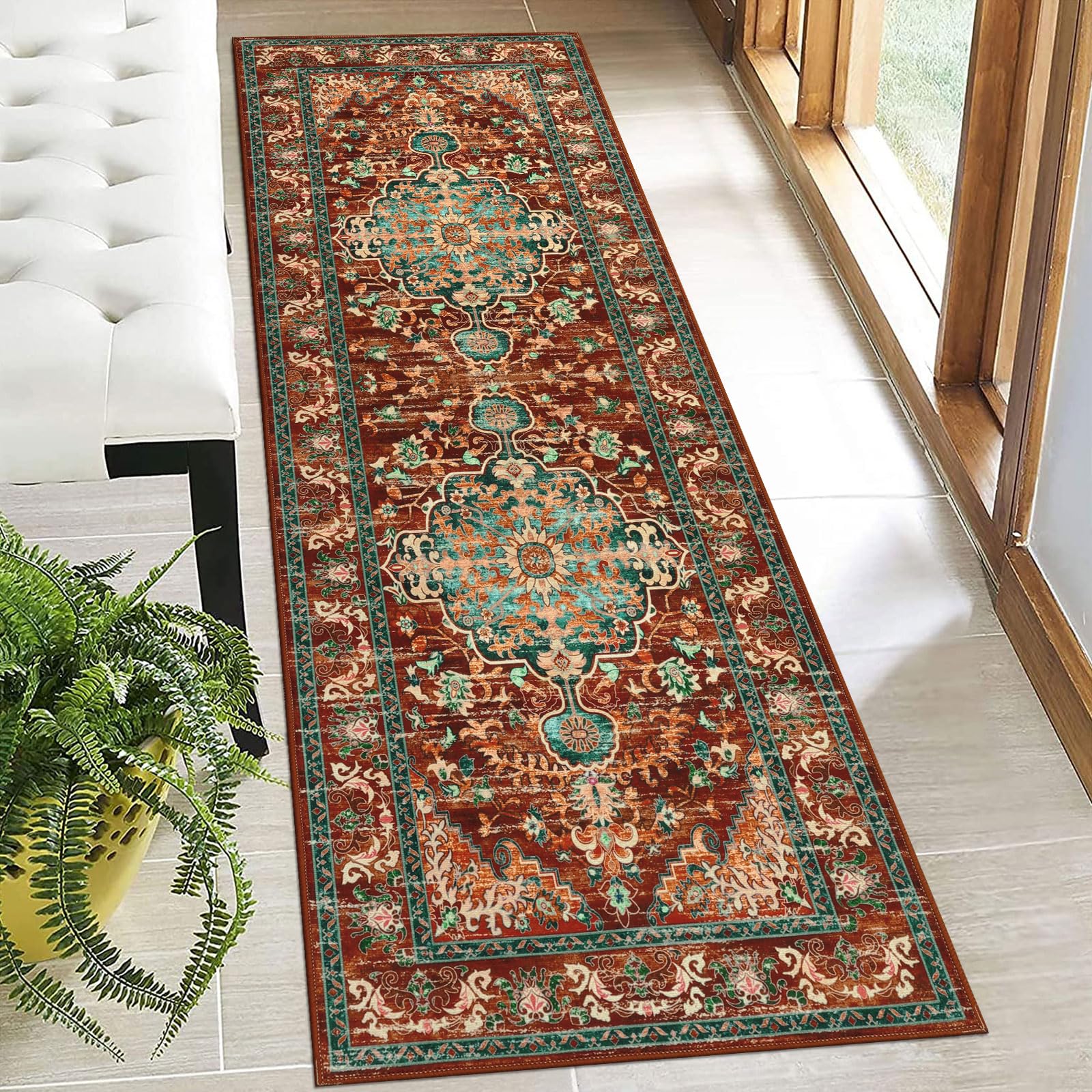 Amazon.com: U'Artlines Boho Hallway Runner Rug 2'x6' Vintage Farmhouse ...