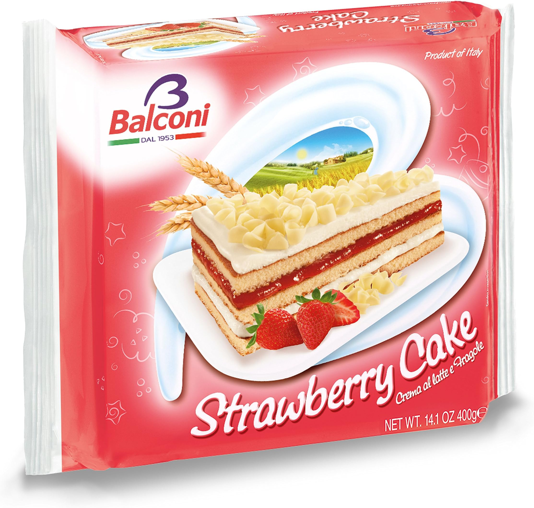 Amazon.com: Balconi Strawberry Cake, 400 Gram (Pack of 1) : Grocery ...