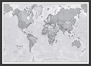 Amazon.com: Maps International Medium The World is Art - Mapa de pared ...