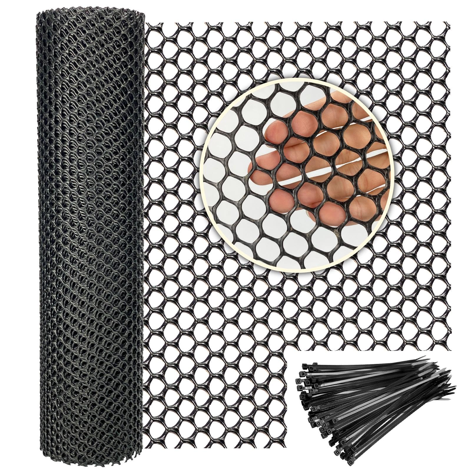 Amazon.com : Plastic Wire Mesh Fence 16in x 20Ft Plastic Chicken Wire ...