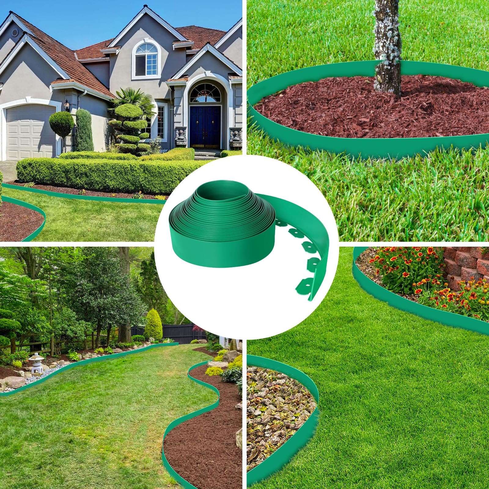 Landscape Flexible Mulch Edging Flexible Garden Edging Borders