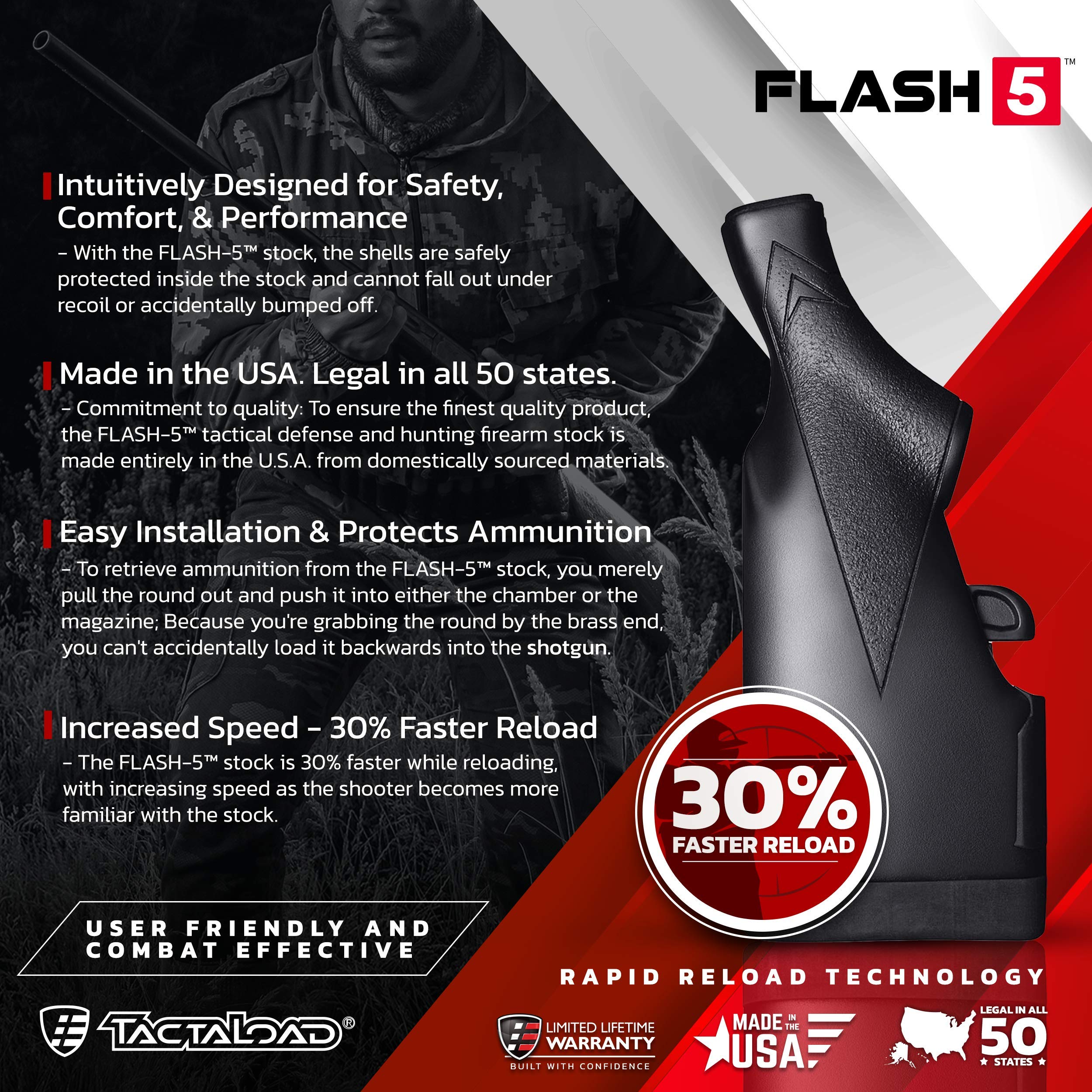 TACTALOAD Flash-5 Stock with...B08P7PRDBM | Encarguelo.com