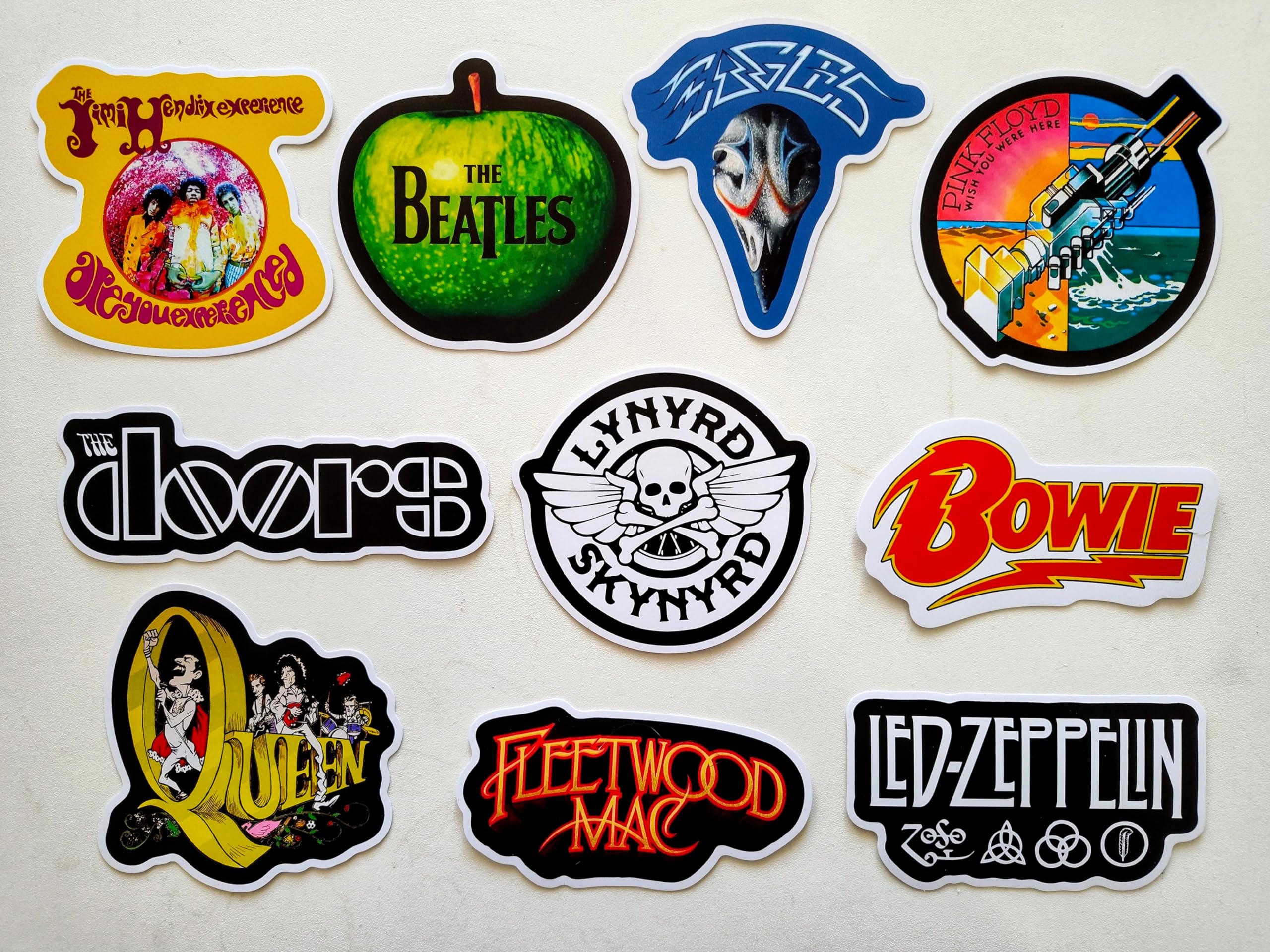 Amazon.com: Classic Rock Sticker Pack (10 Stickers) Set 1 Bands Decals ...