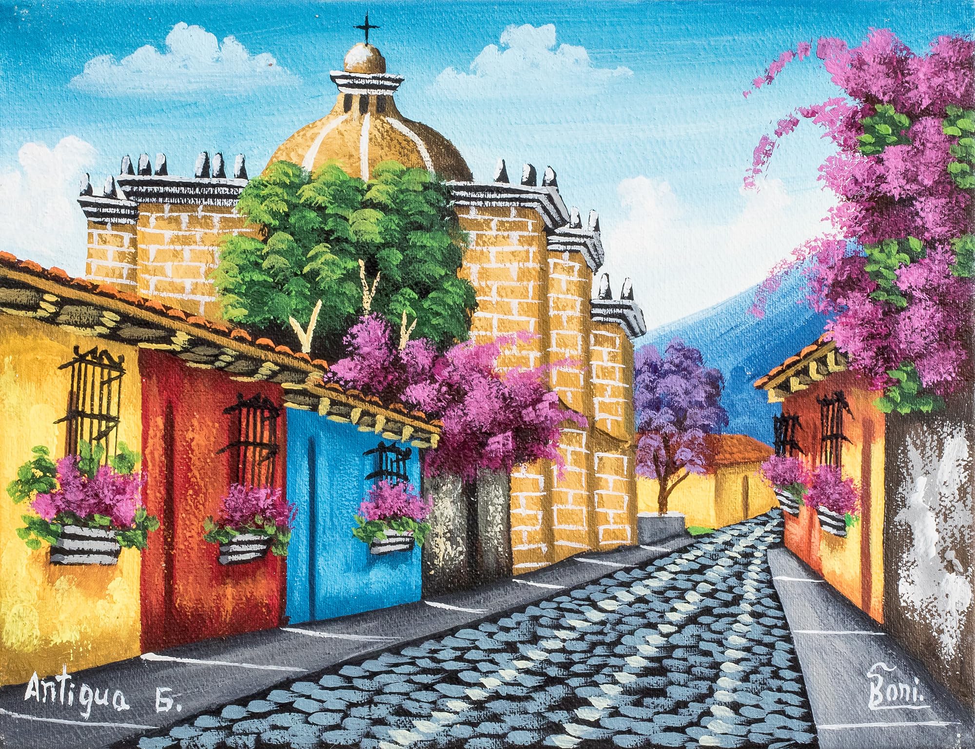 Guatemala Art Paintings Antigua Guatemala,'Oil On Canvas Impressionist
