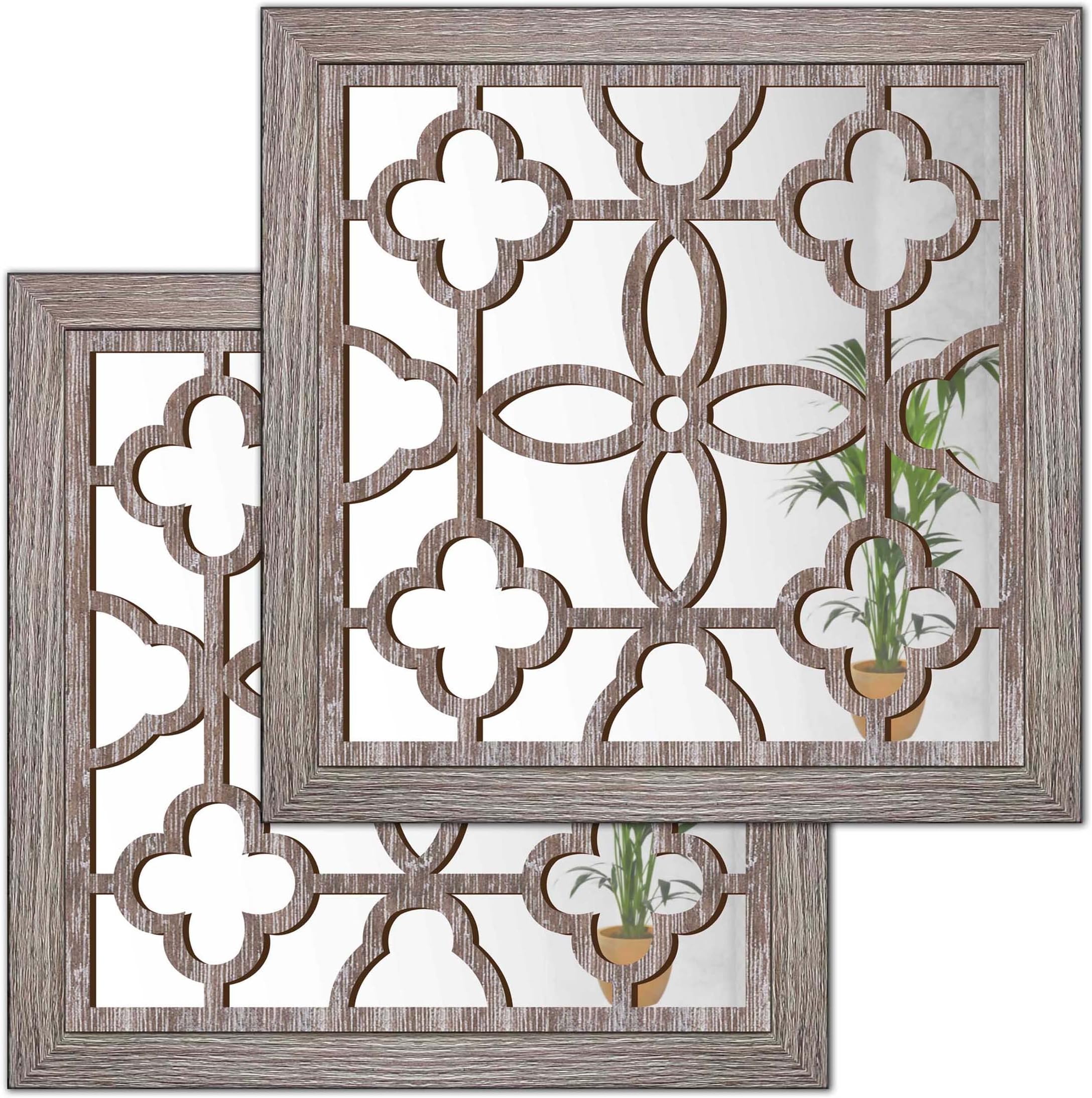 Amazon.com: Tatuo 4 Pcs 12 x 12 Inch Square Decorative Mirrors for Wall ...