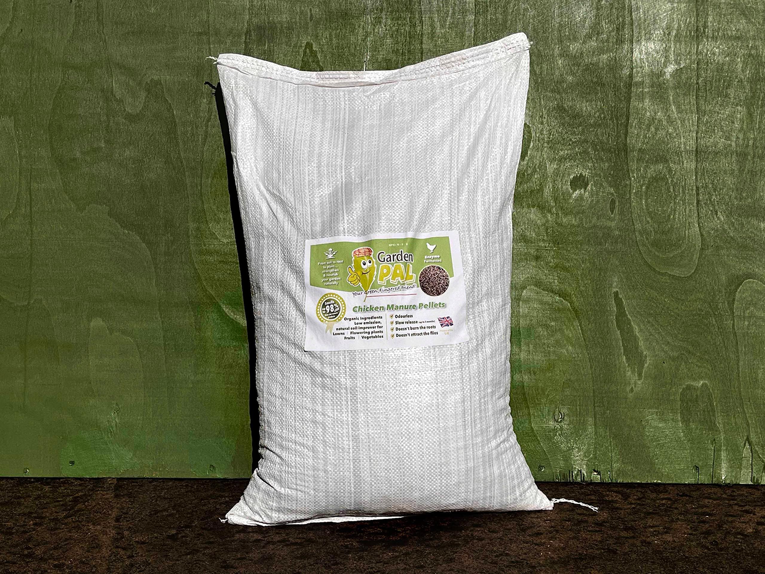 Garden Pal Fermented Chicken Manure Pellets, 10KG in Soft Bag : Amazon ...