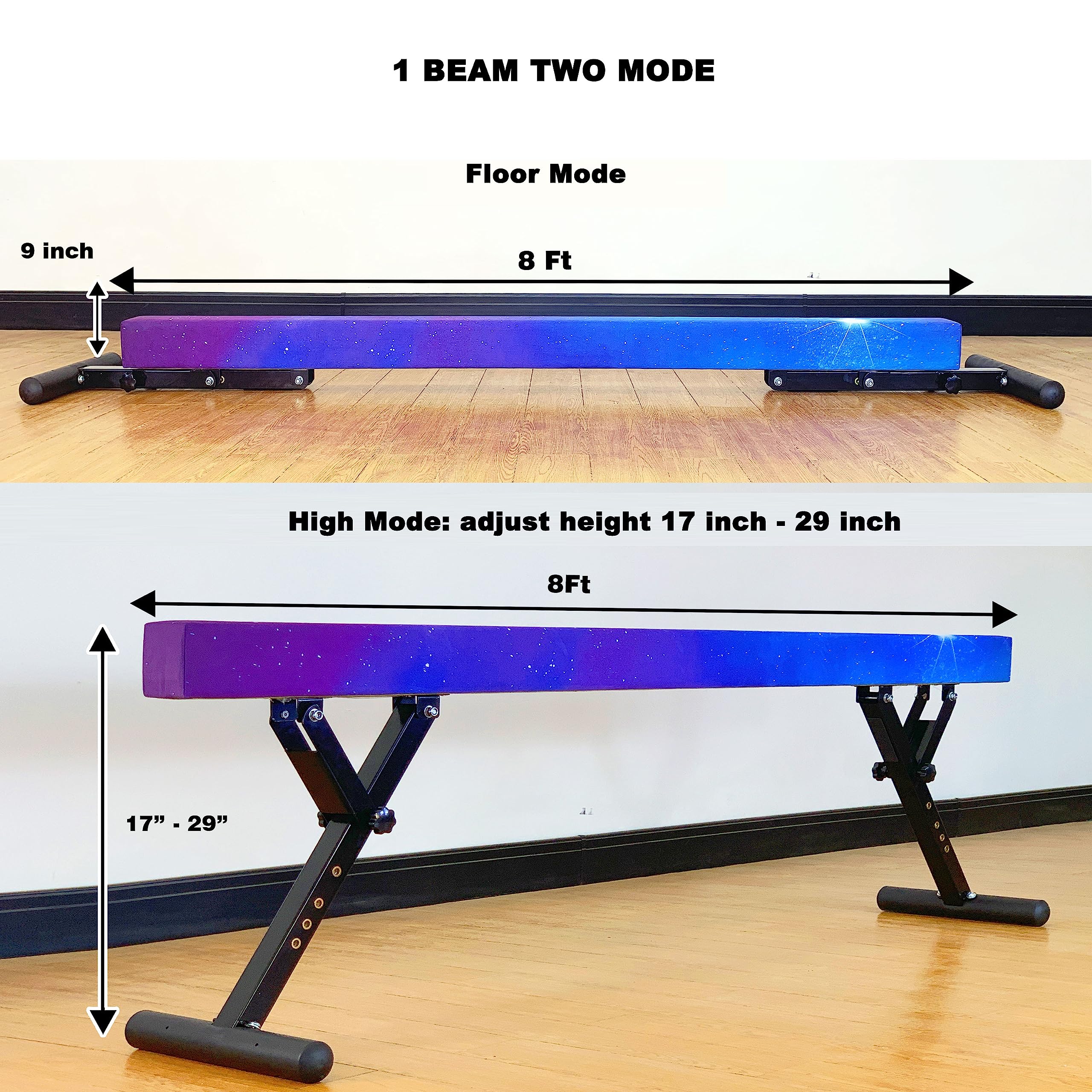 Snapklik.com : MARFULA Adjustable Balance Beam 8 Ft Gymnastic Beam ...