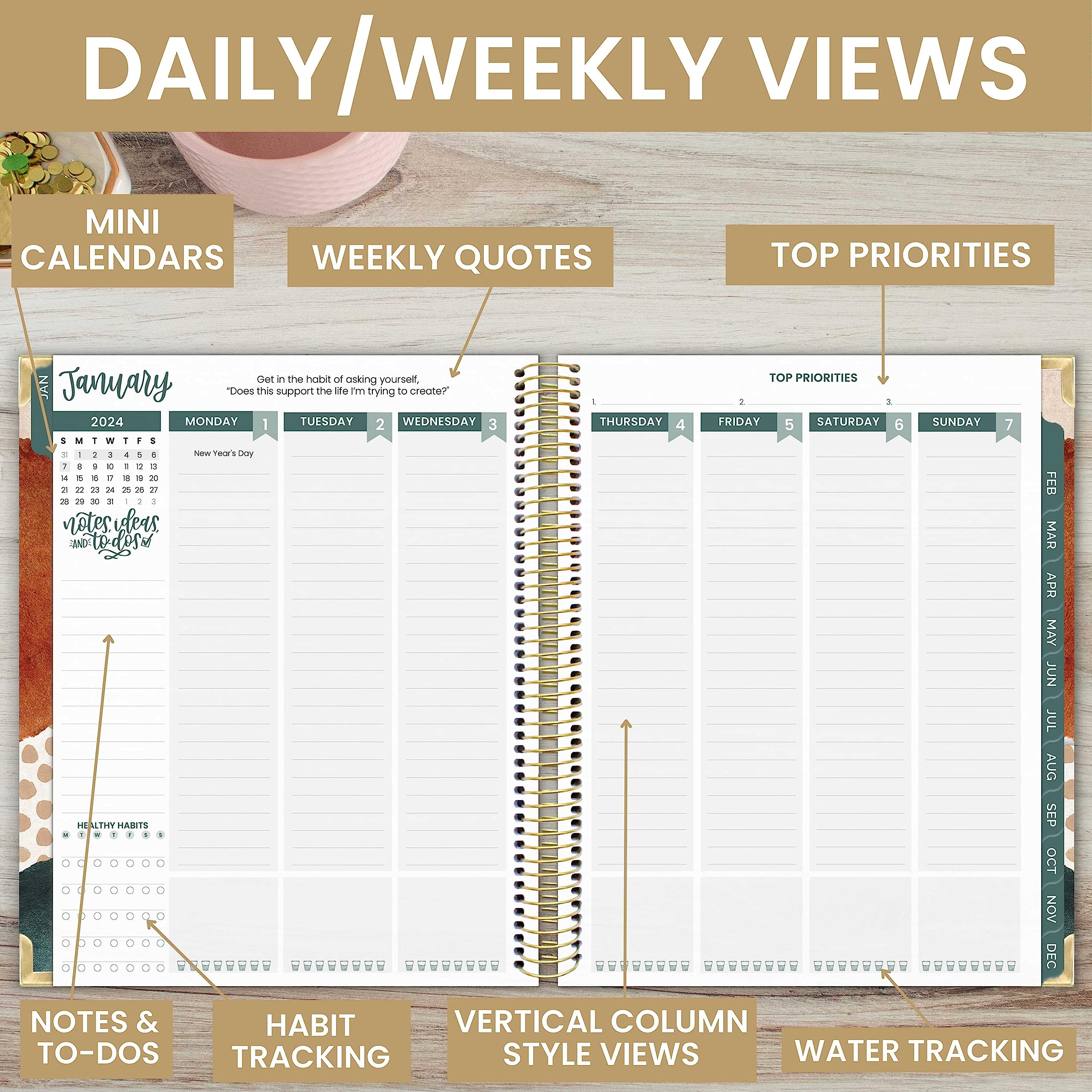 Snapklik.com : Bloom Daily Planners 2024 Hardcover Calendar Year Goal ...