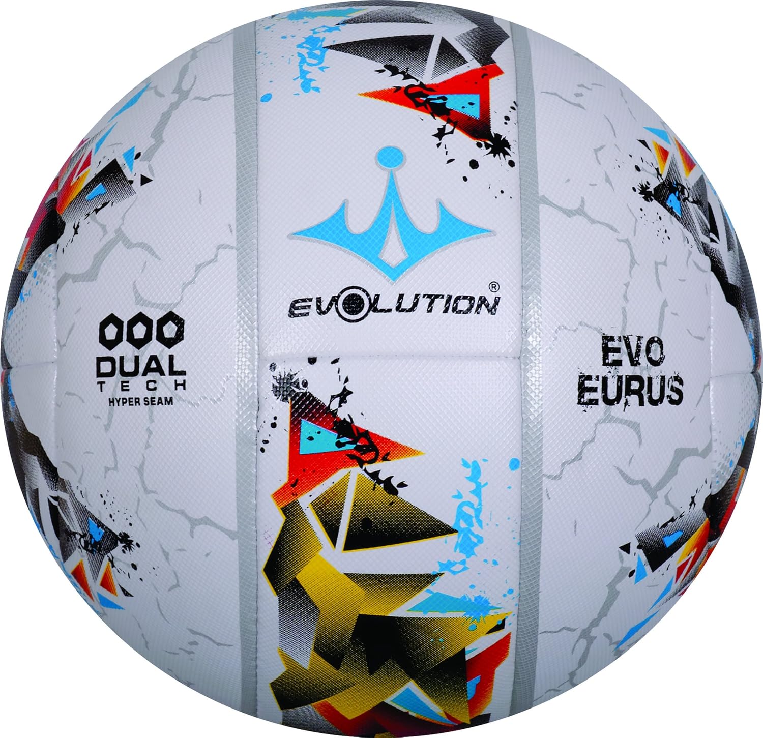 Evolution Evo Eurus Match,Game Soccer Ball (Cyan/Red/Black, 5) : Amazon ...