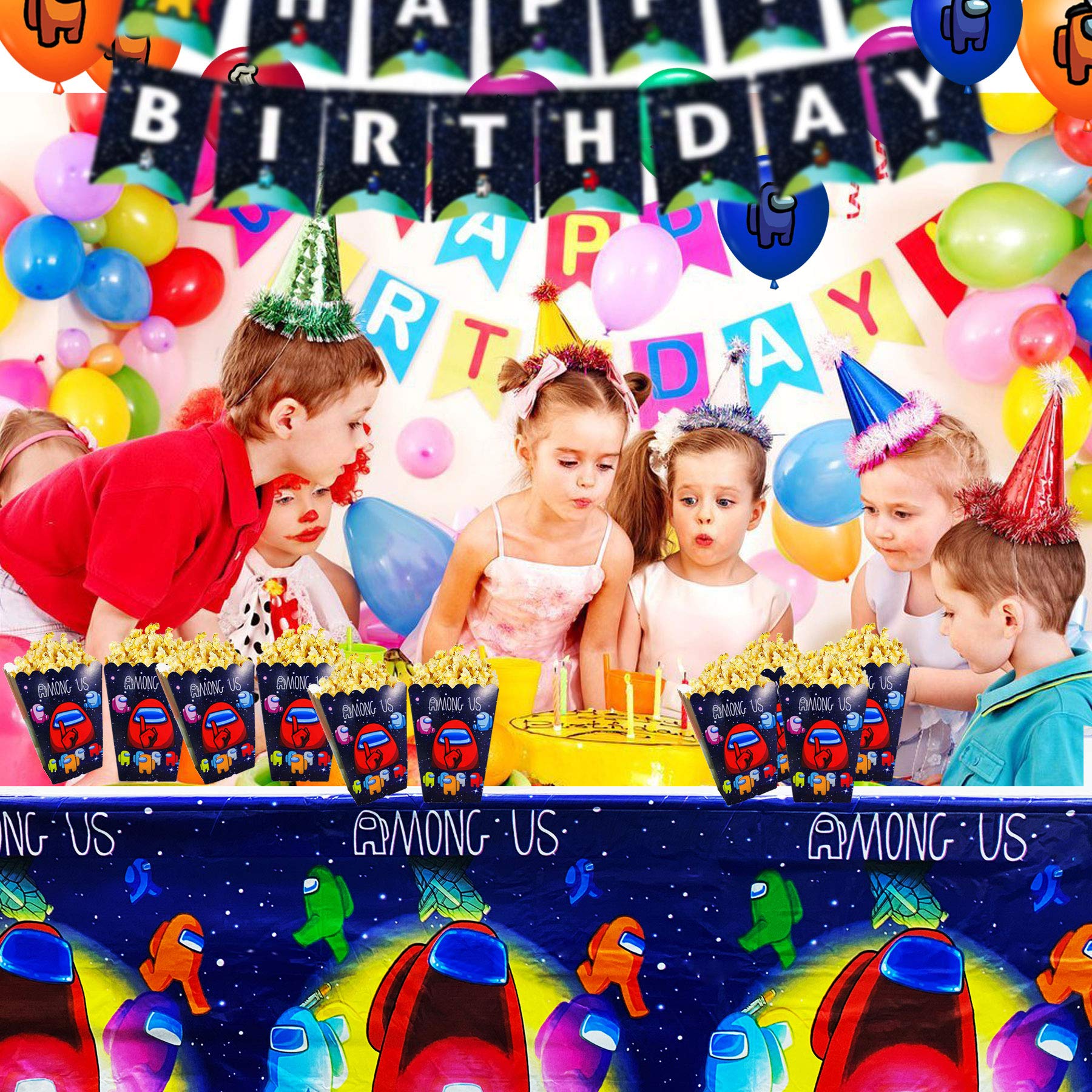 12 Pcs Among Us Popcorn Snack Boxes Party Supplies Among | Desertcart ...