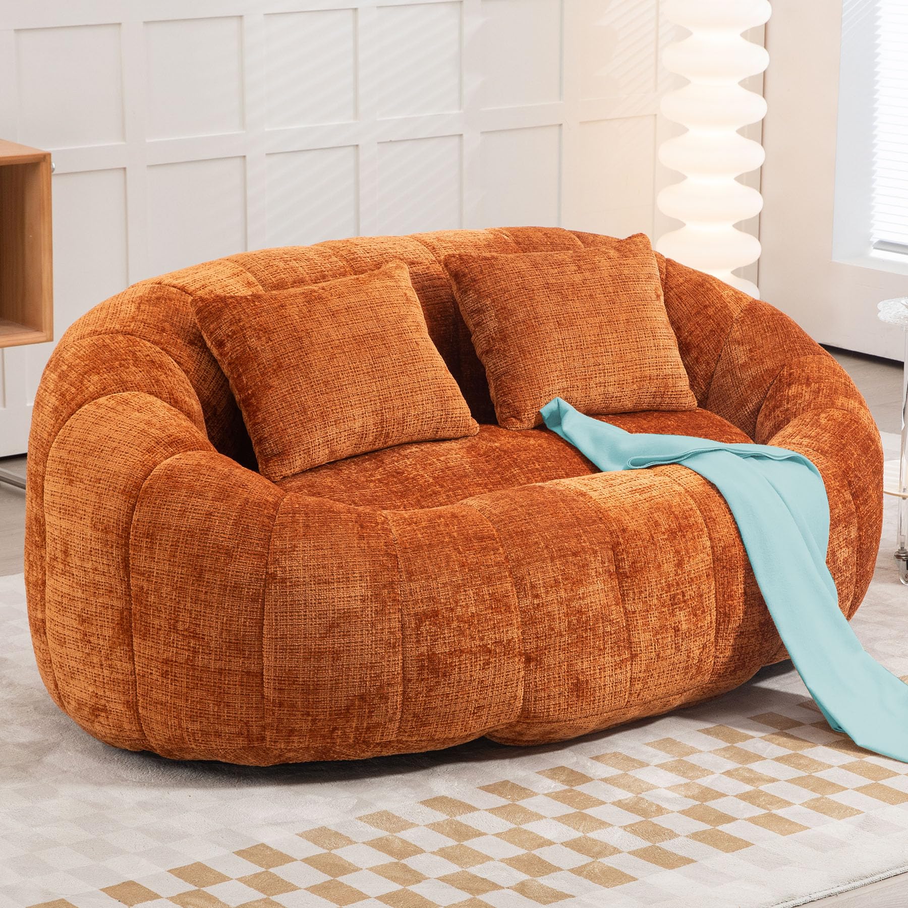Amazon.com: Bean Bag Sofa, Giant Bean Bag Loveseat with Pillows, Floor ...