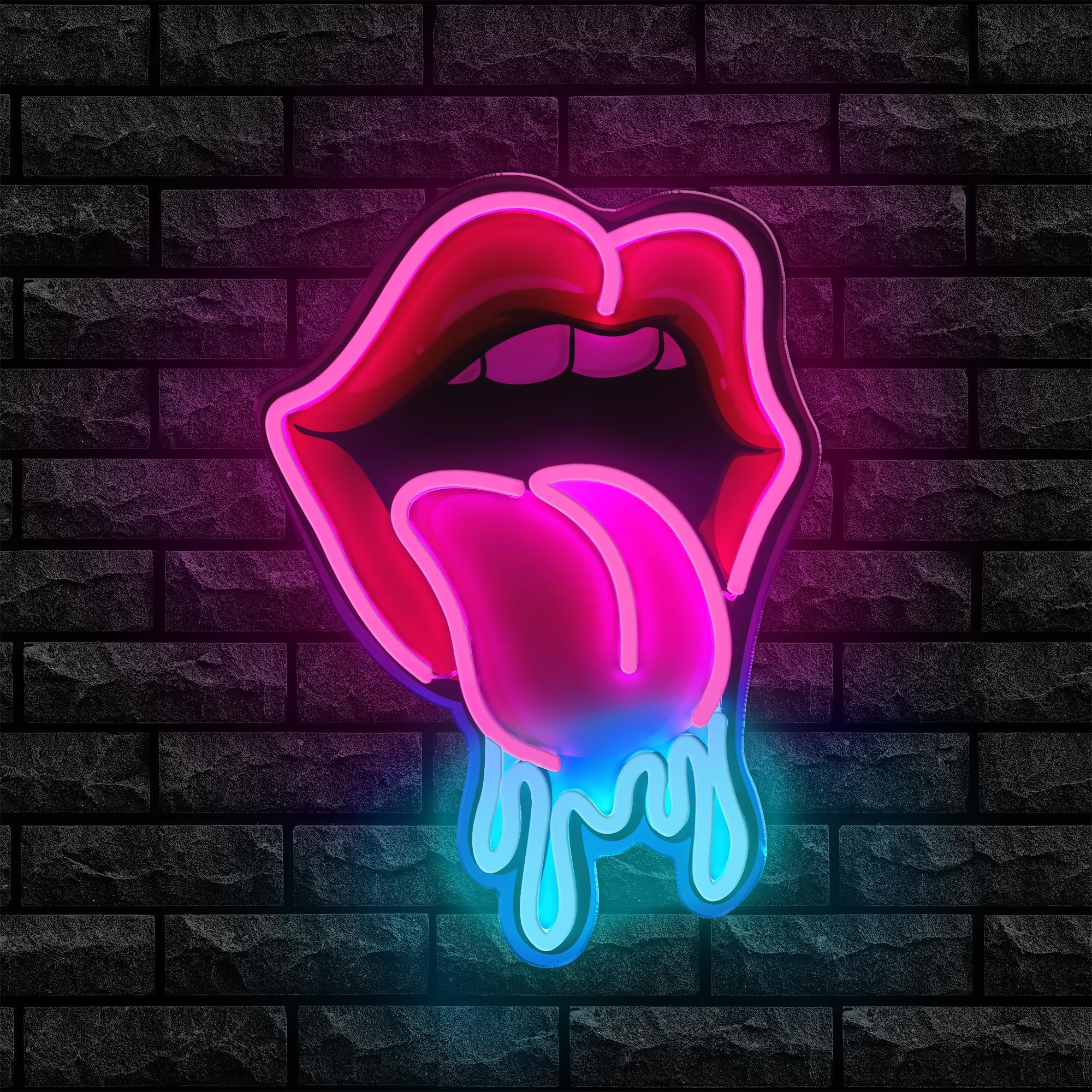Amazon.com : Lips Tongue Neon Sign Tongue LED Neon Light Up Sign for ...