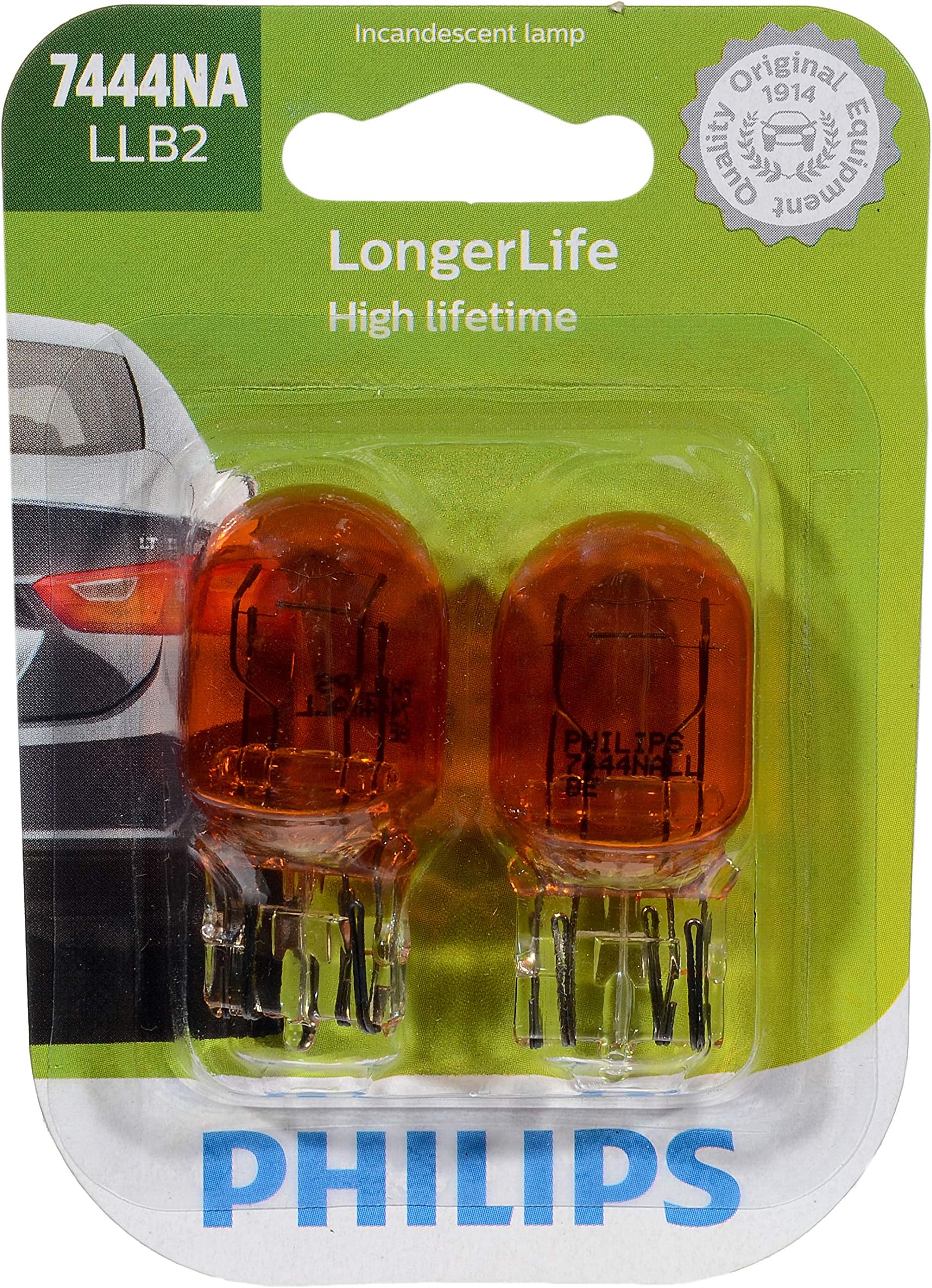 Amazon.com: Philips Automotive Lighting 7444NA LongerLife Miniature ...