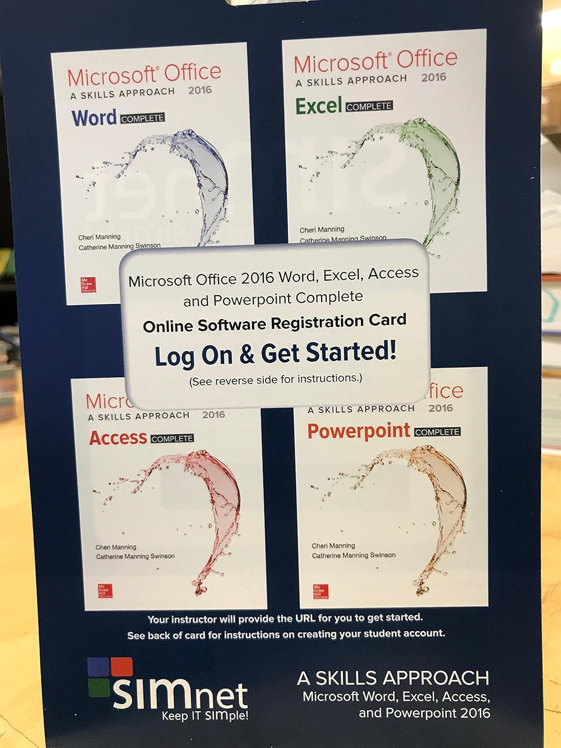 SIMNET OFFICE 2016 MANNING SIMBOOKS REG WORD/EXCEL/ACCESS/POWERPOINT ...