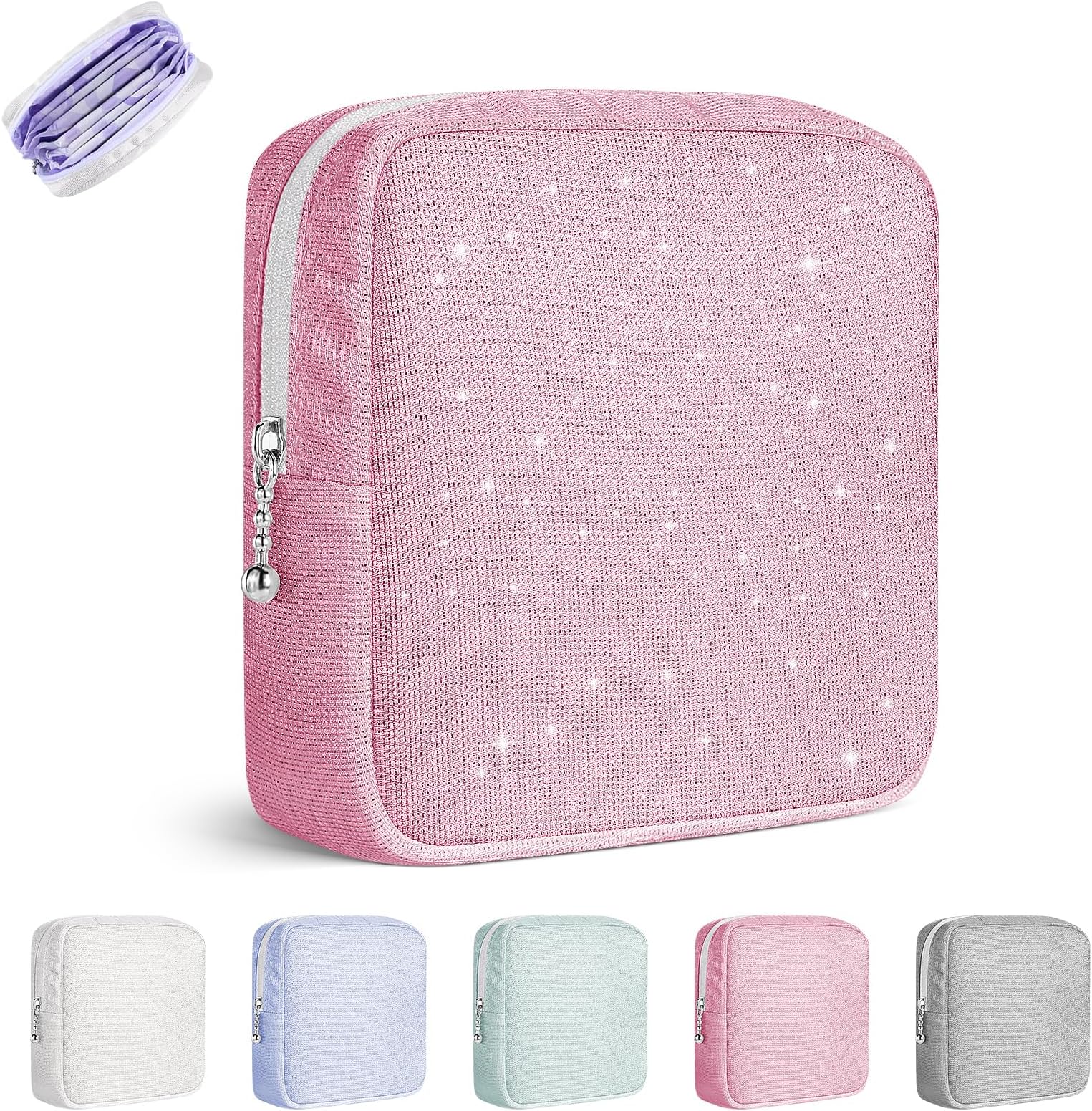 Amazon.com: Dansydaisy 4 Pcs Sanitary Napkin Storage Bag Corduroy ...