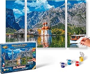 Schipper 609260841 Malen nach Zahlen - St. Bartholomä am Königssee - Bilder malen für Erwachsene ...
