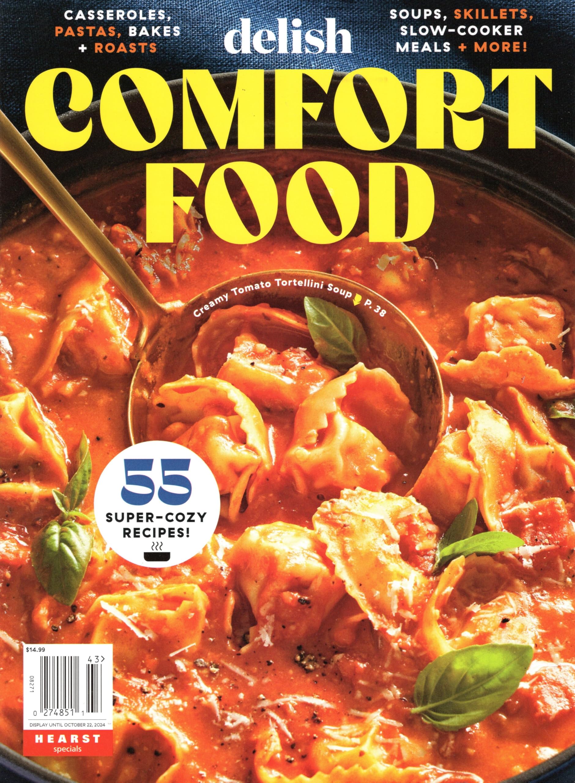 Amazon.com: Delish Magazine Comfort Food October 2024 (55 Super-Cozy ...