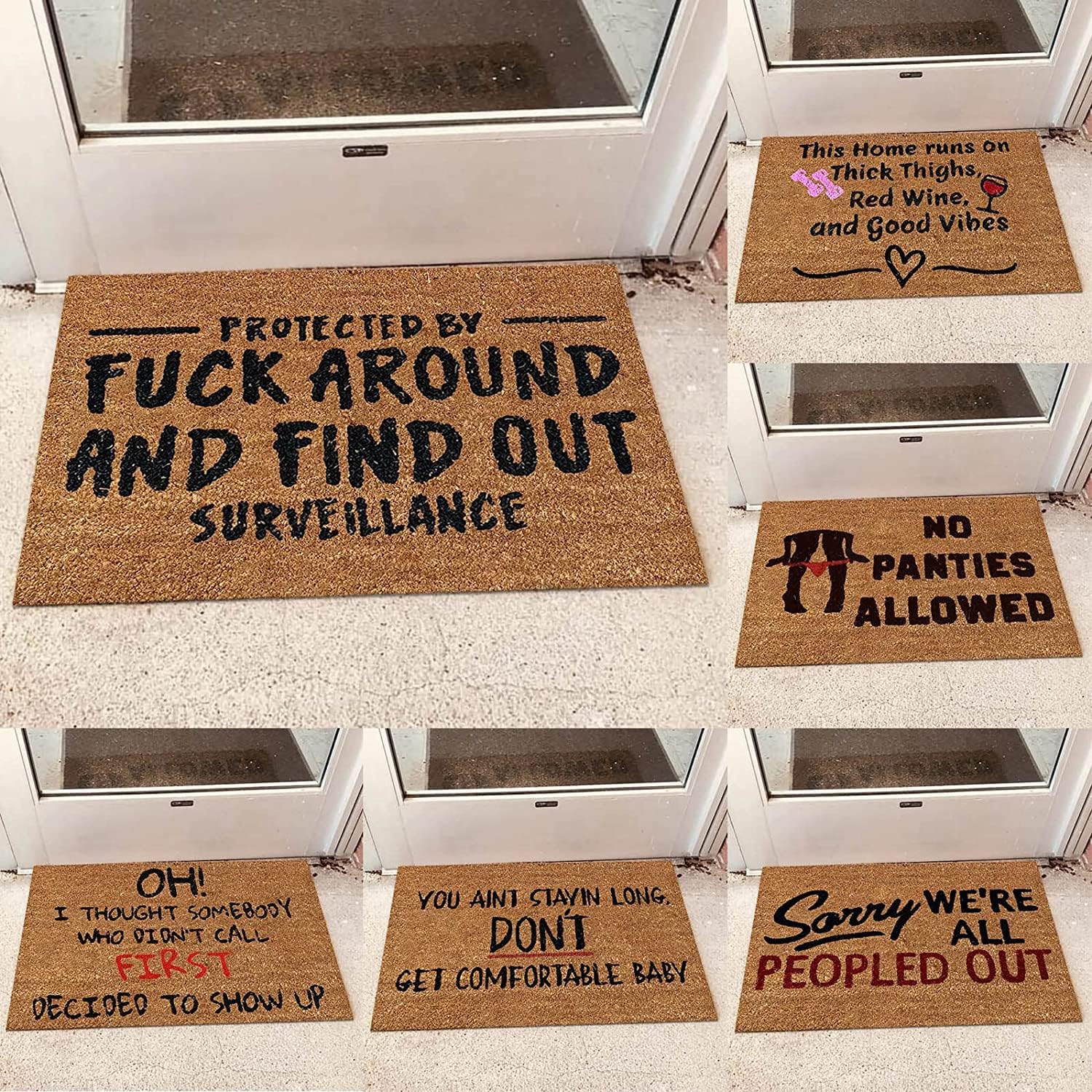 Amazon.com: Funny Doormat, Welcome Mat Floor Mats, Slip and Easy to ...