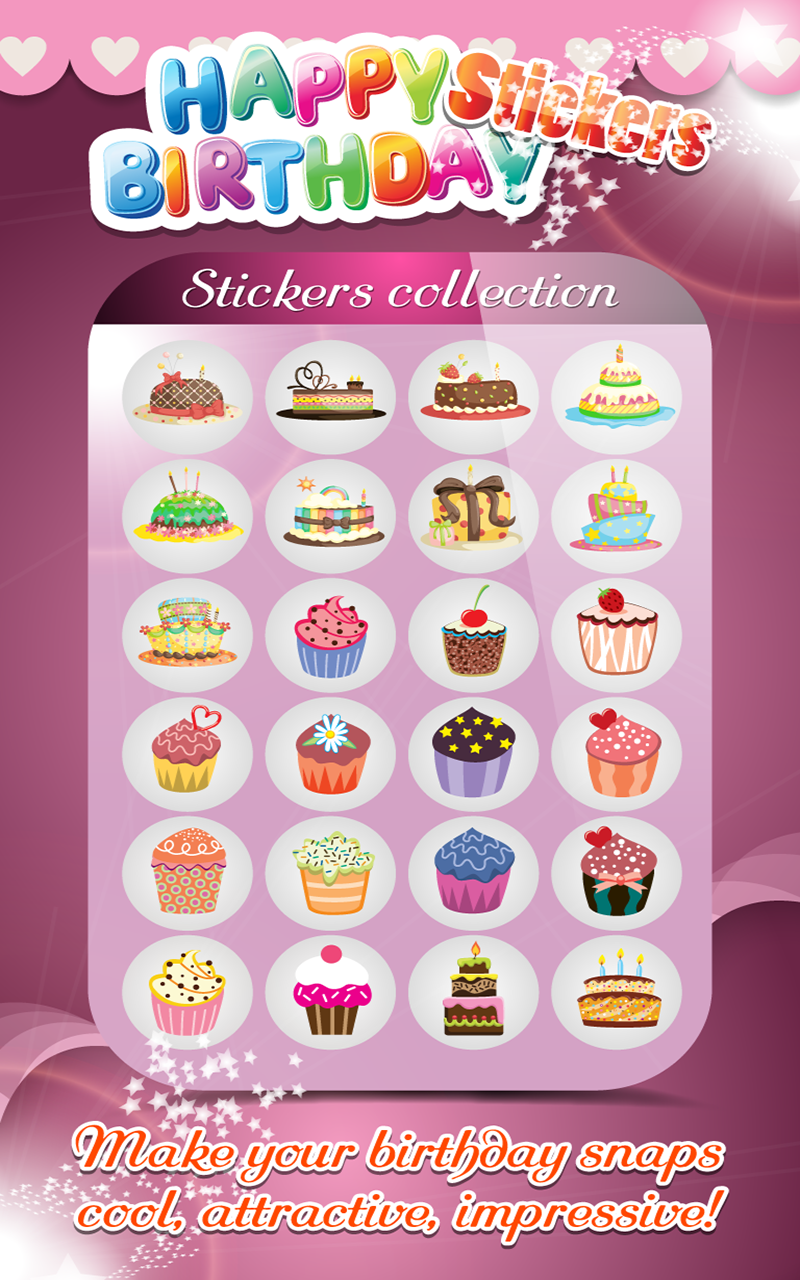 Happy Birthday Stickers Free - App on Amazon Appstore