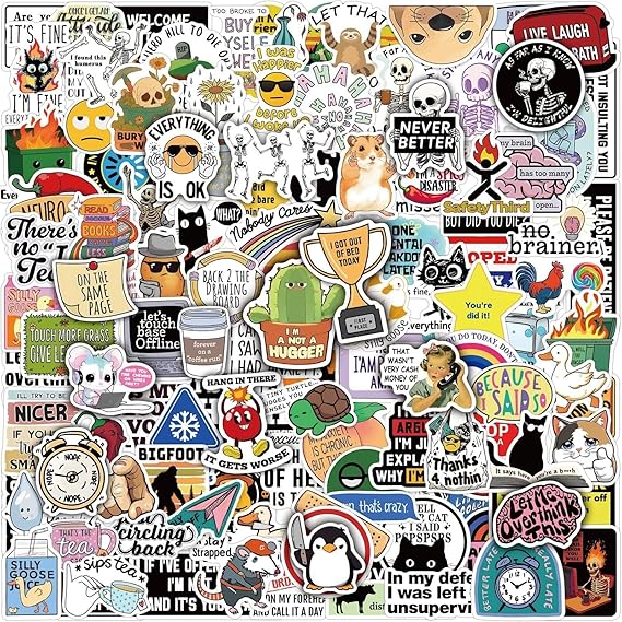 Amazon.com: MiStar 150 PCS Funny Stickers for Adults Hilarious Meme ...