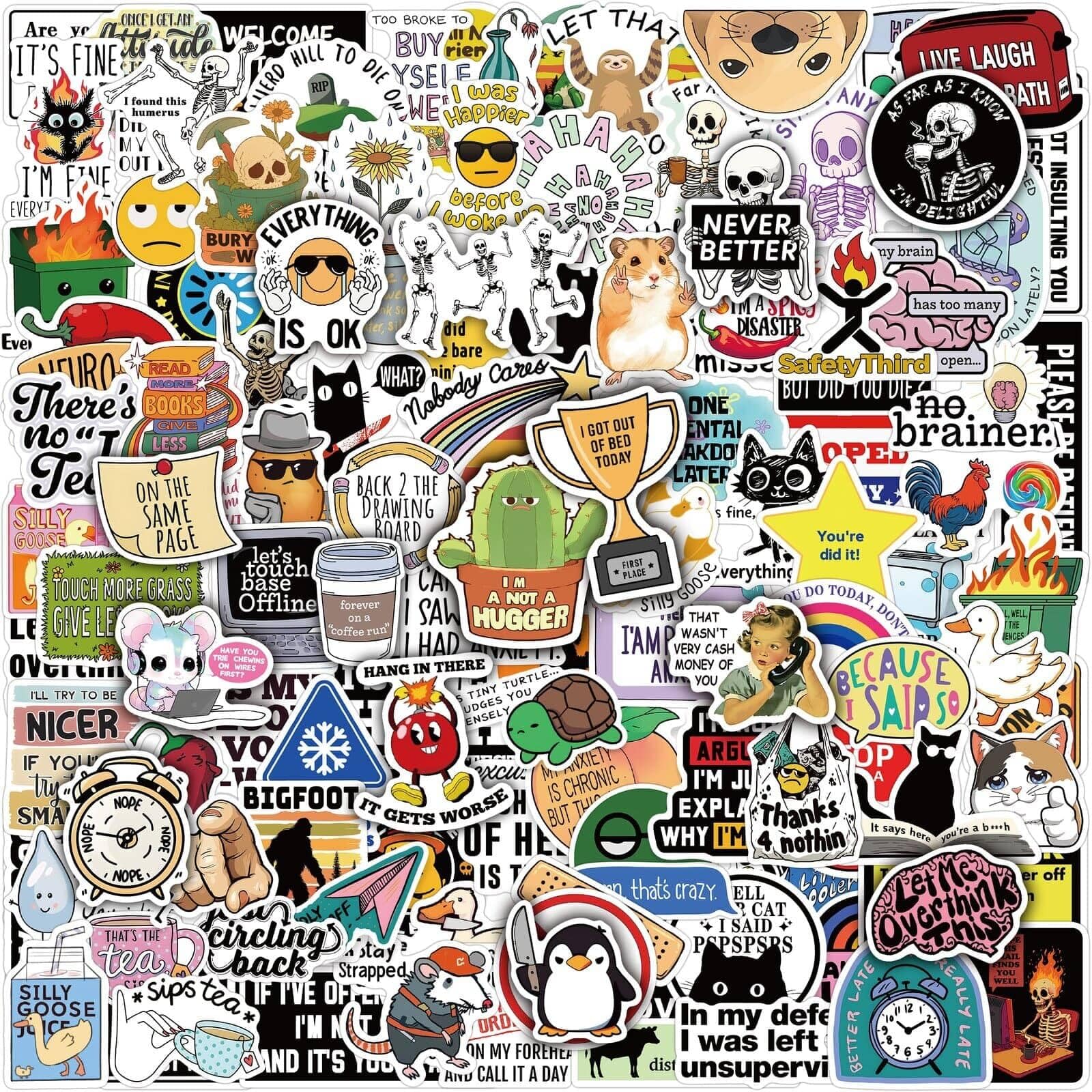 Scrapbook Stickers 150pcs Funny Stickers For Adults Prank Meme ...