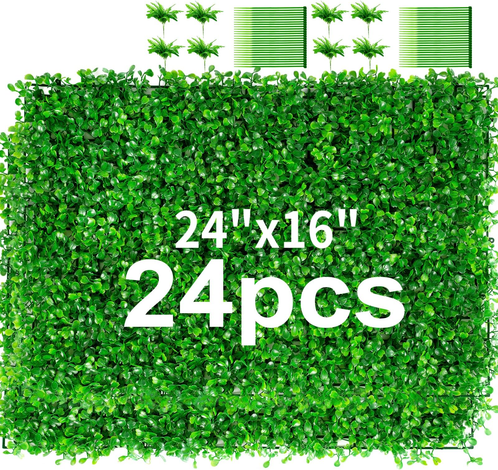 Amazon.com: DOPGIB Artificial Boxwood Panels,20"x 20"(26P) UV-Anti Faux ...