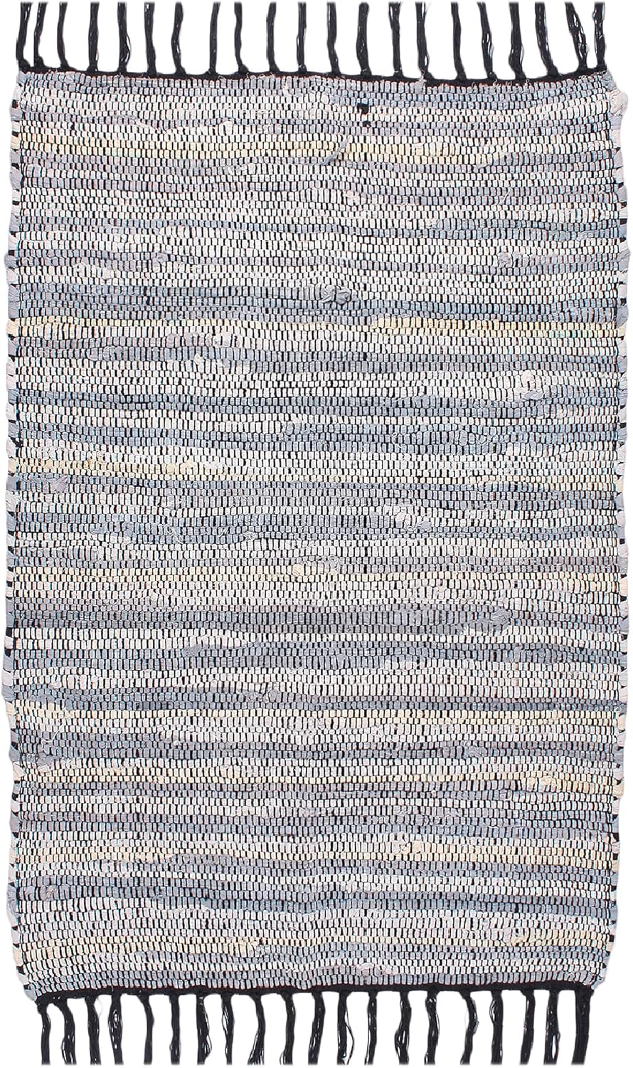 Asraie Eco Friendly Hand Woven & Reversible Cotton Chindi Rag Rug 100% ...