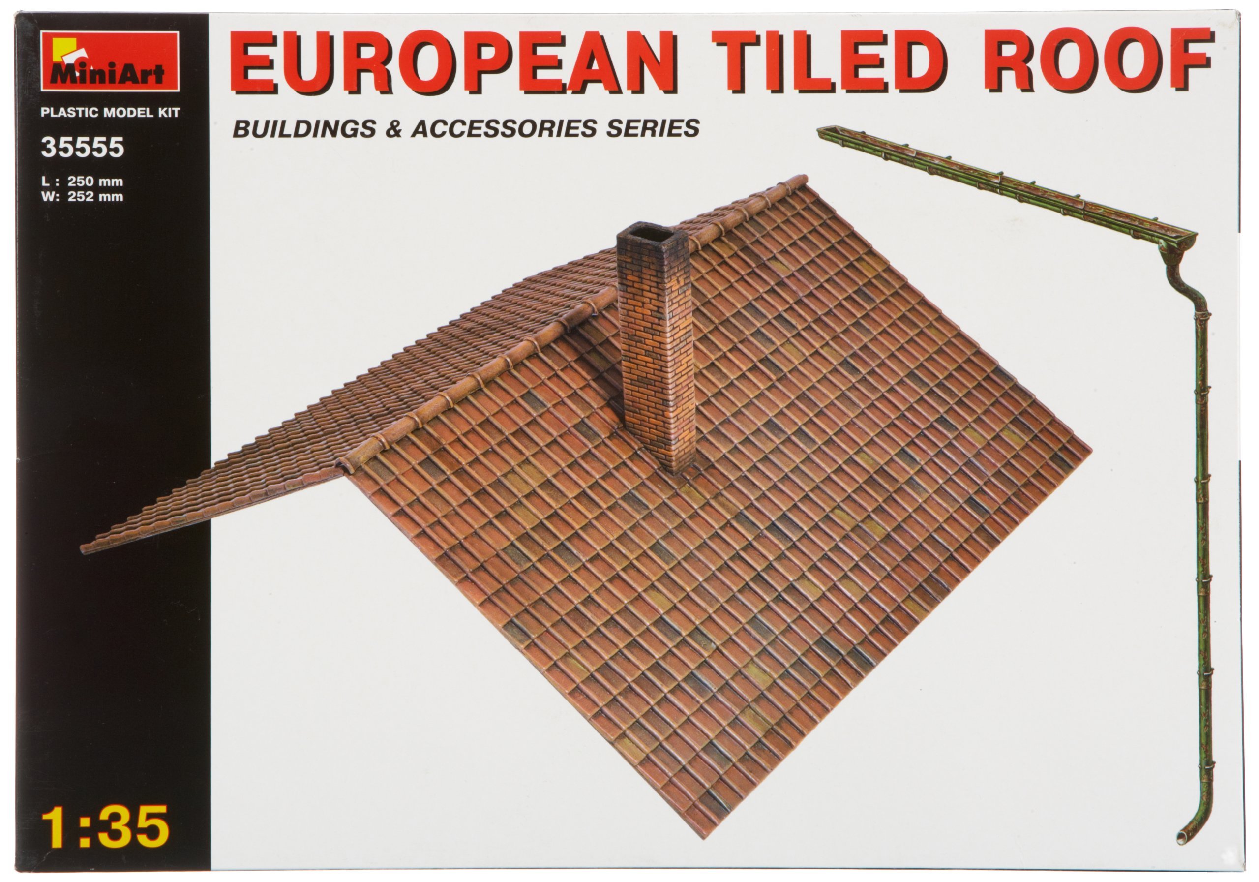 Amazon.com: MiniArt 1:35 Scale European Tiled Roof Plastic Model Kit ...