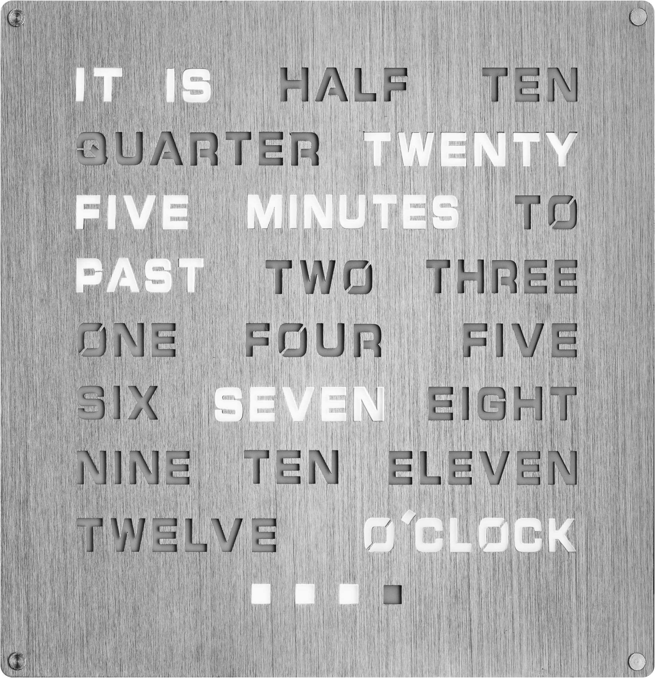 Amazon.com : Light Up Aluminum Word Clock - Large 12" x 12" - Displays ...