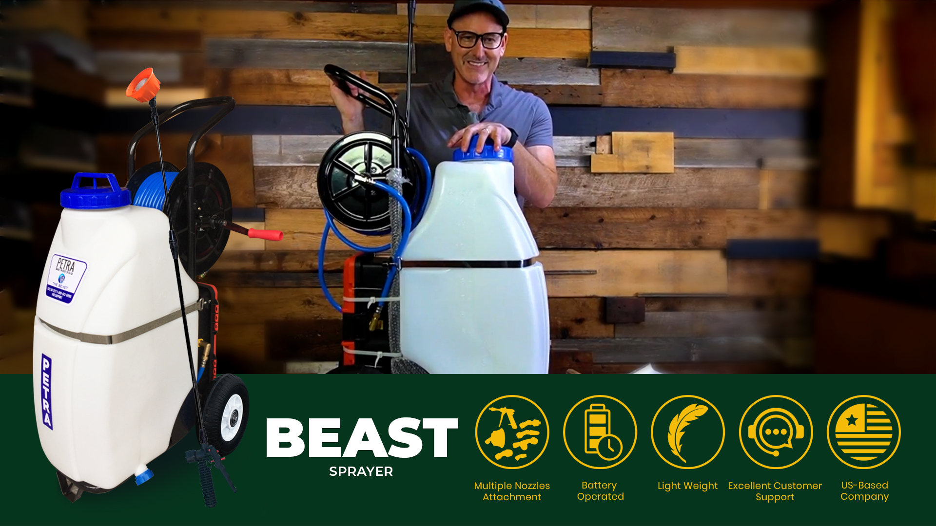 Snapklik.com : Tools Battery Powered 12 Gallon Cart Sprayer - Beast ...