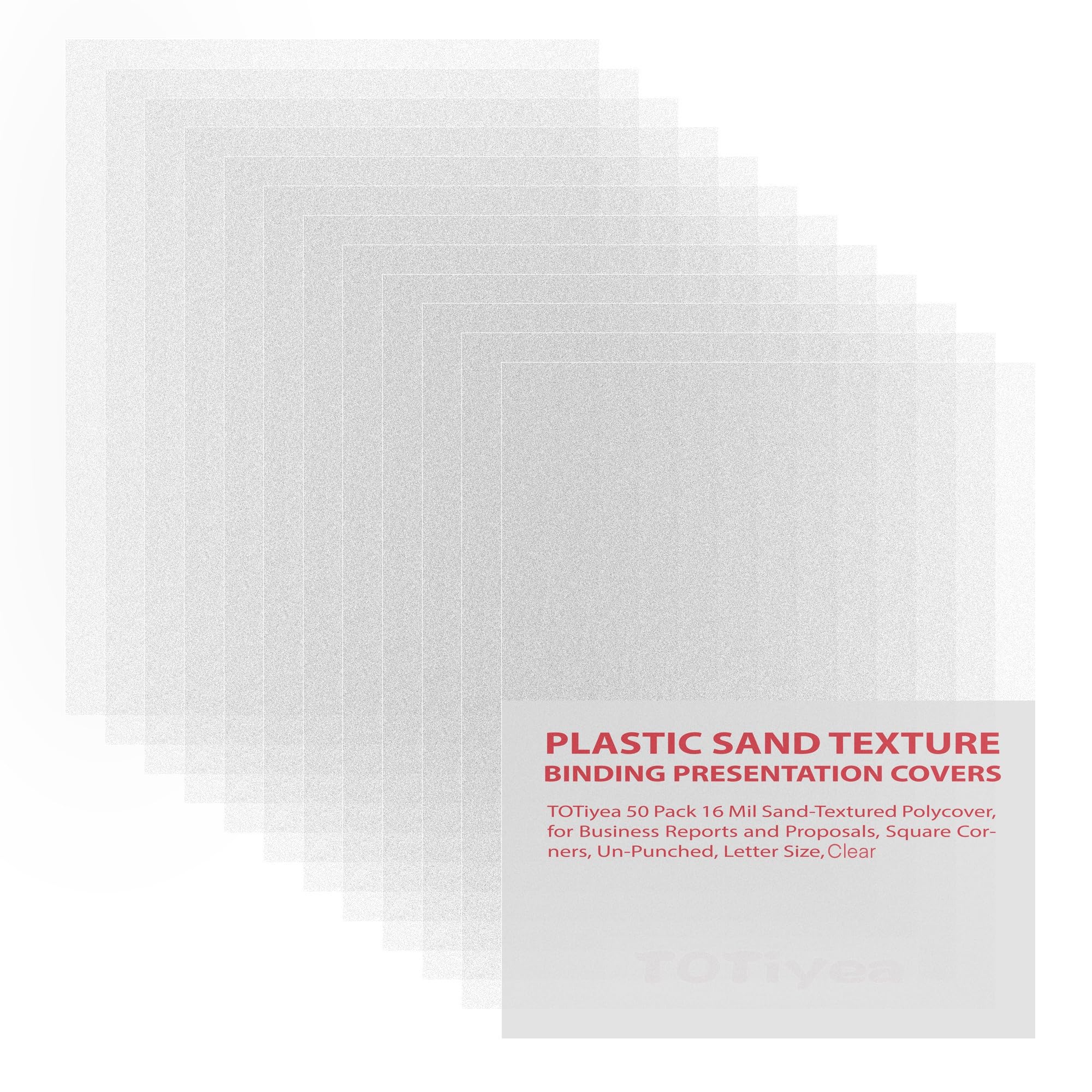 Snapklik.com : TOTiyea 50 Pack 16 Mil Poly Binding Covers, Sand Texture ...