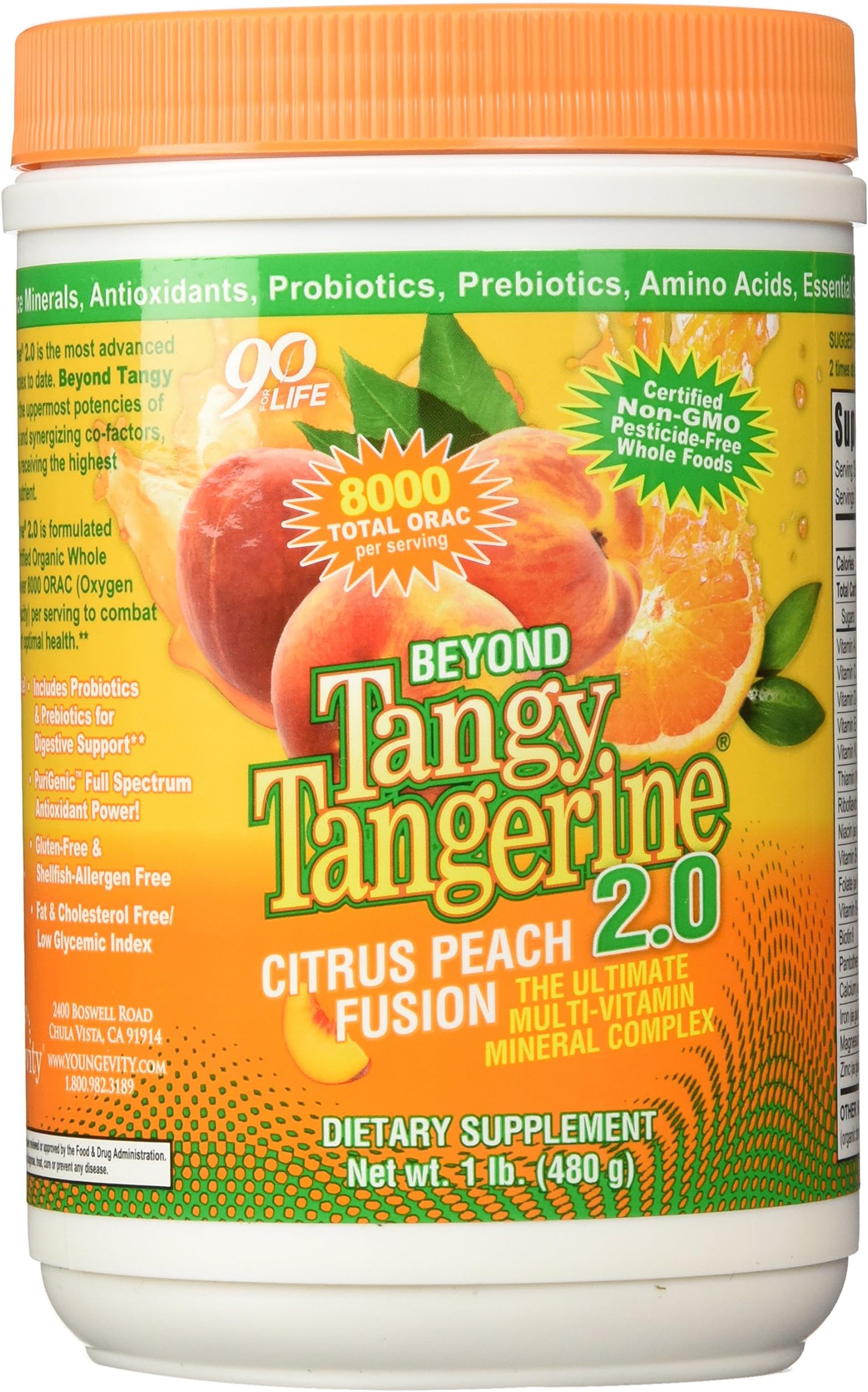 Amazon.com: Beyond Tangy Tangerine 2.0 CITRUS PEACH FUSION - 480 G ...