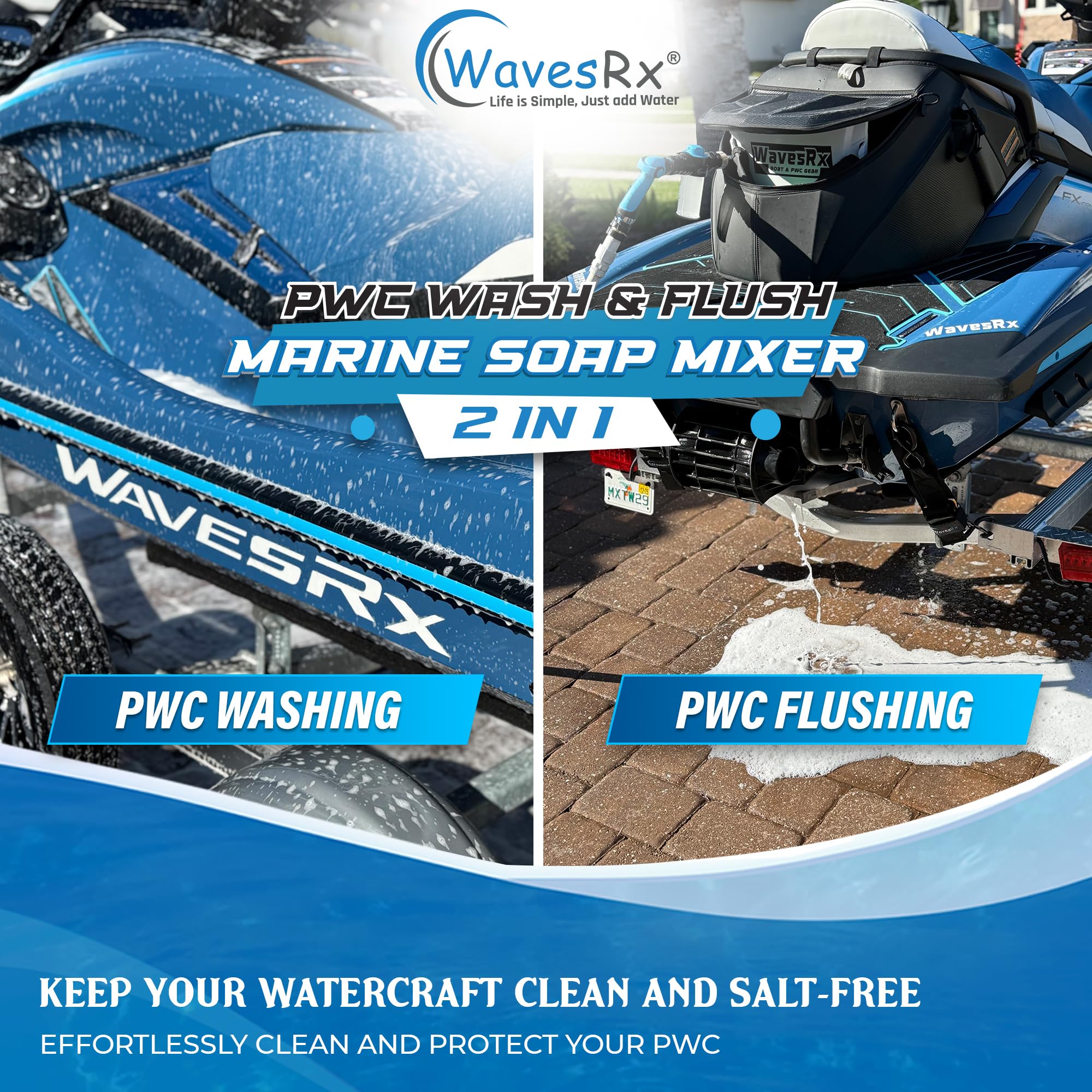 Snapklik.com : WAVESRX PWC Foam Cannon Sprayer & Engine Flush Mixer To ...
