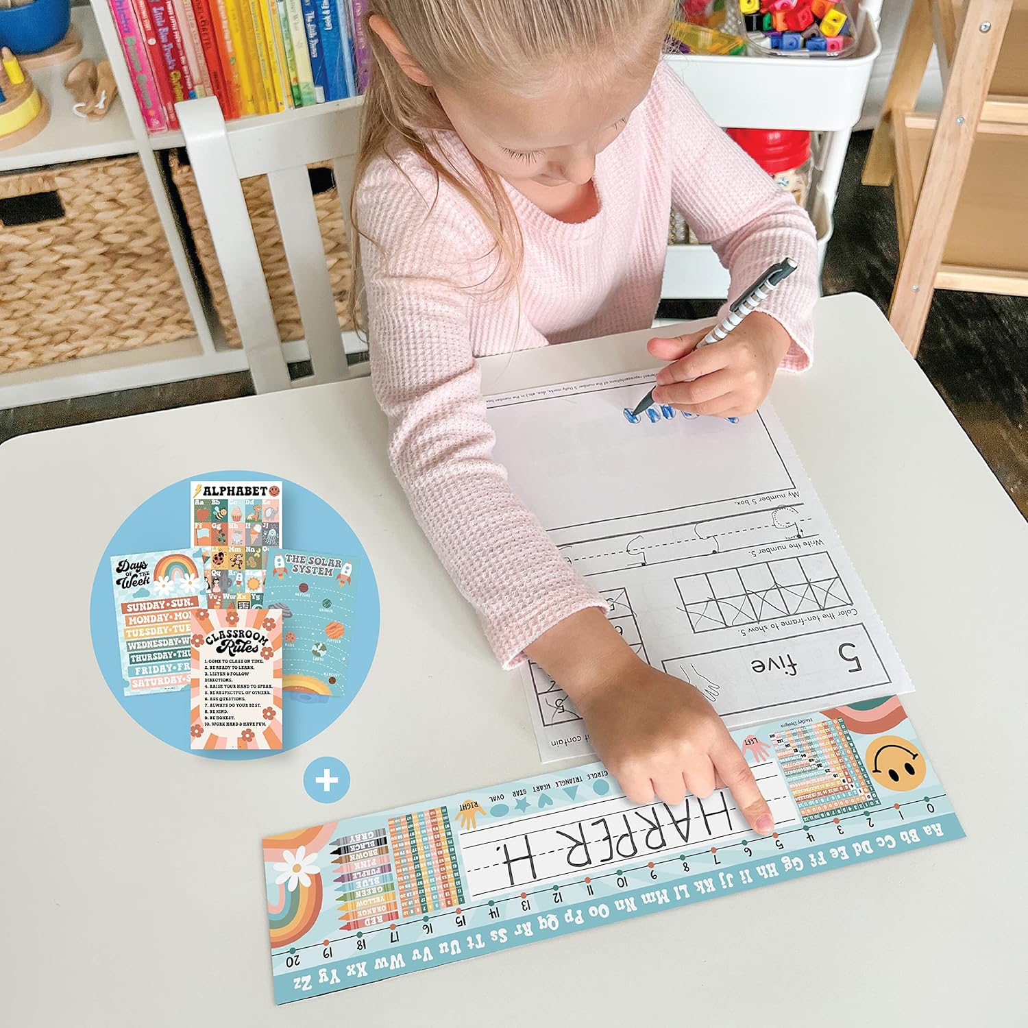 Amazon.com : 25 Retro Teacher Name Plate for Desk Classroom, 16 Kids ...