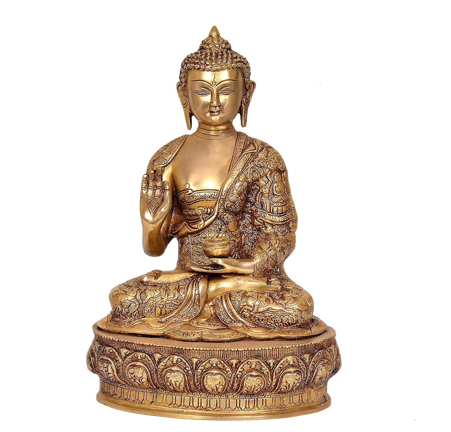 Buy Amazon Brand – Umi Buddha Golden in Brass Statue for Home Decor ...