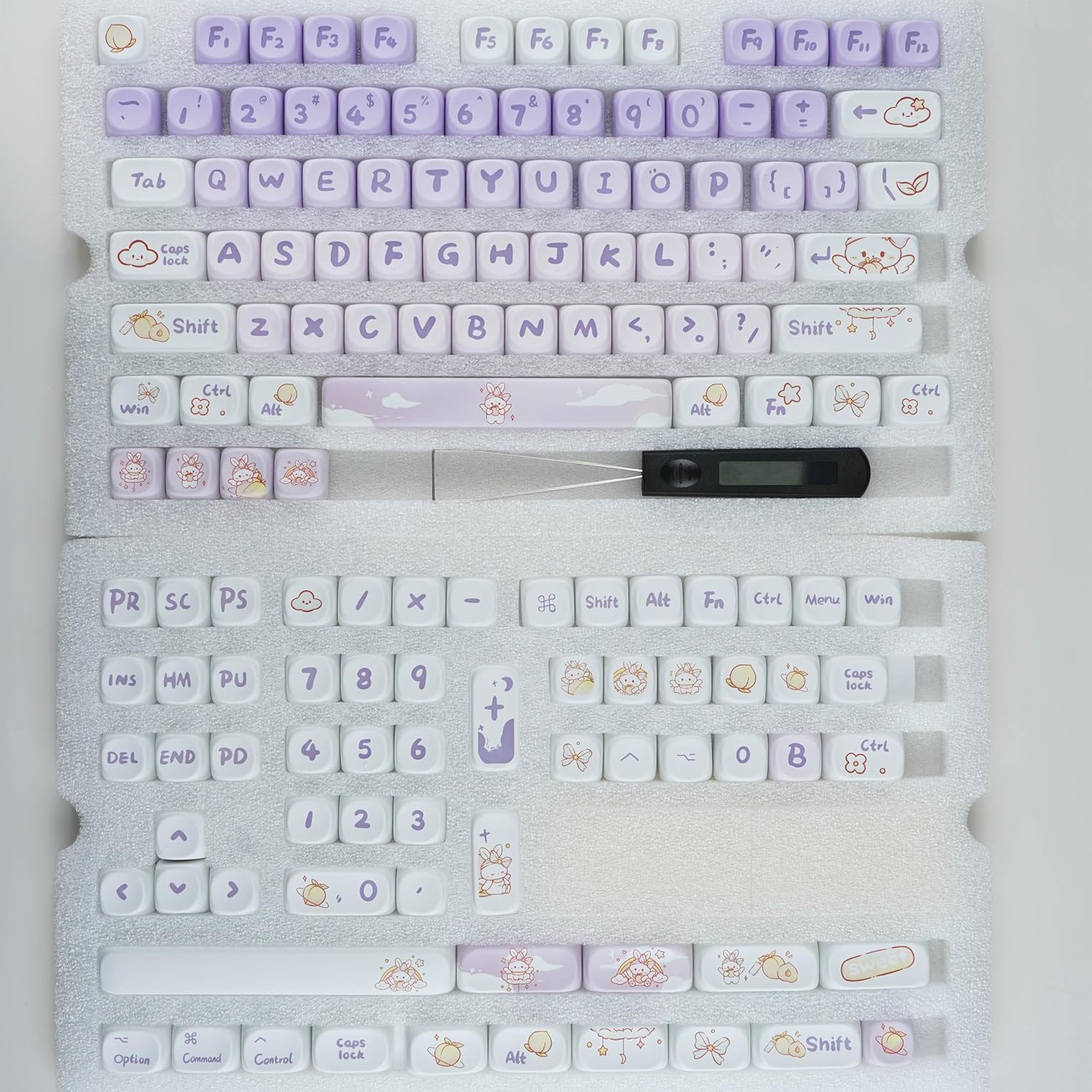 Amazon.com: MATHEWKBD PBT Cute Round Keycaps Set Anime Dye-Sub MOA ...