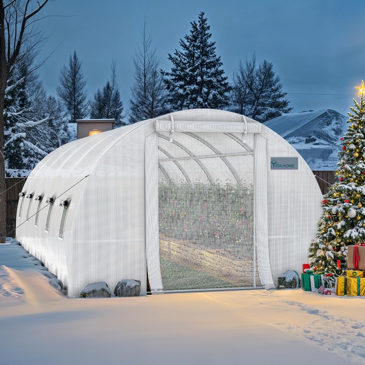 Amazon.com : YITAHOME 26'x10'x6.5' Greenhouses Heavy Duty Large ...