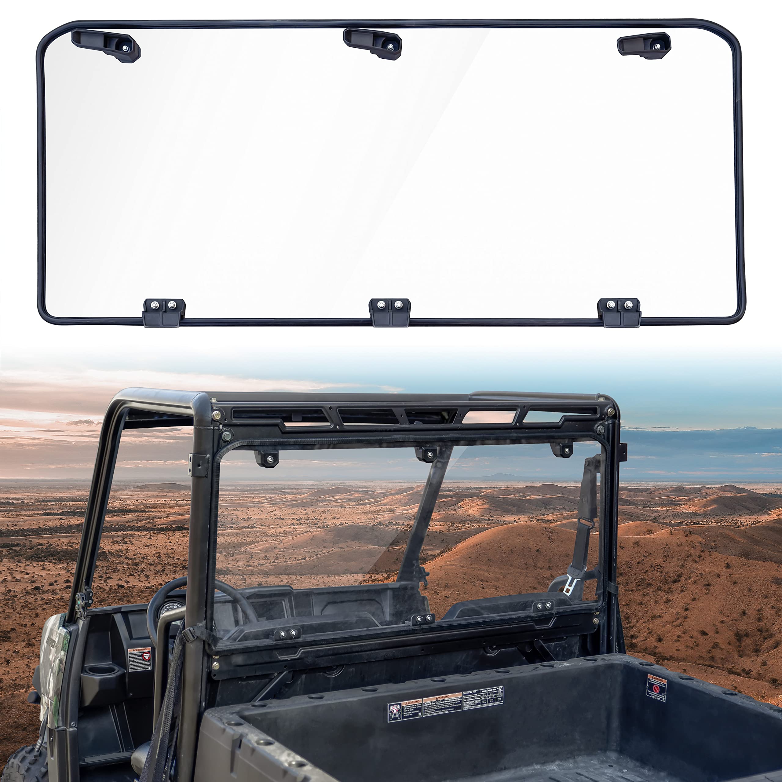 Amazon.com: SAUTVS Rear Windshield for Ranger 570 Midsize, Lightly ...