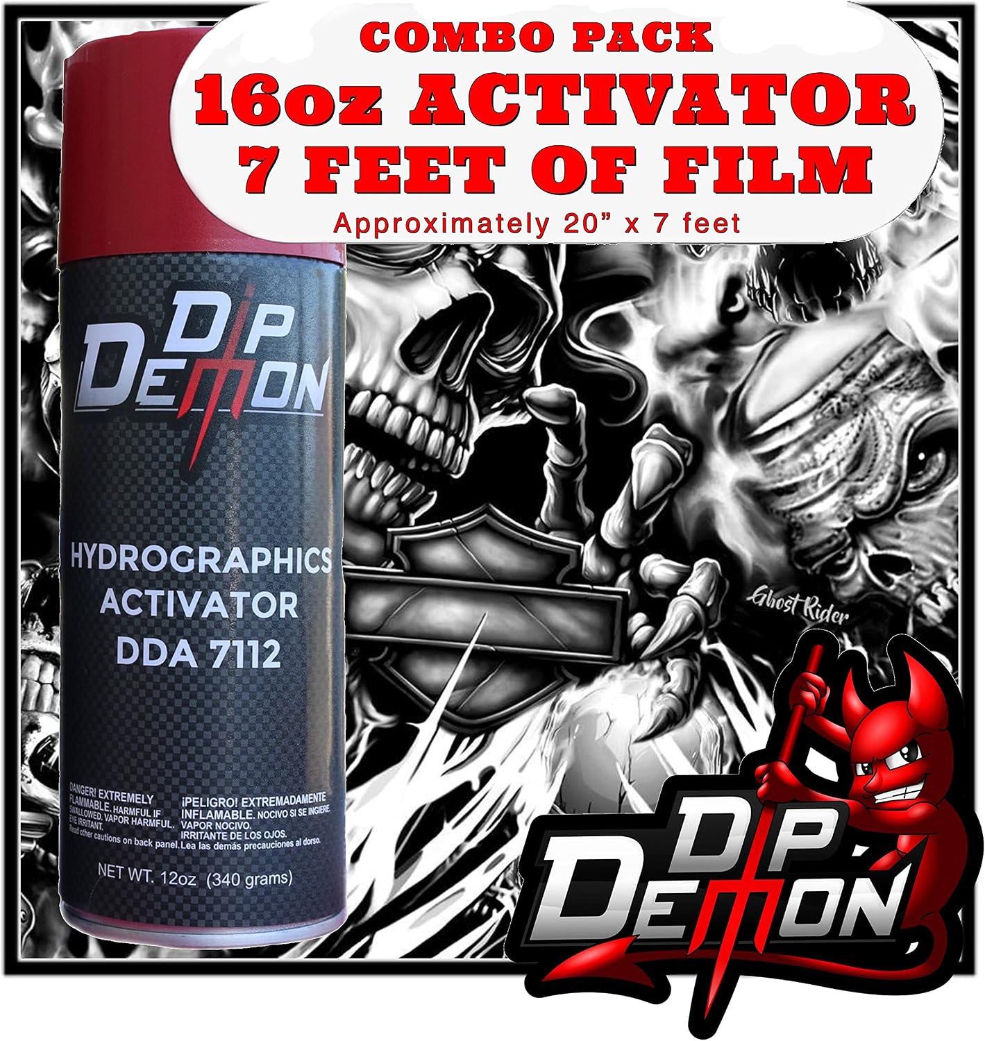 Amazon.com: Hydrographic Film Activator Combo Kit Ghost Rider Biker ...
