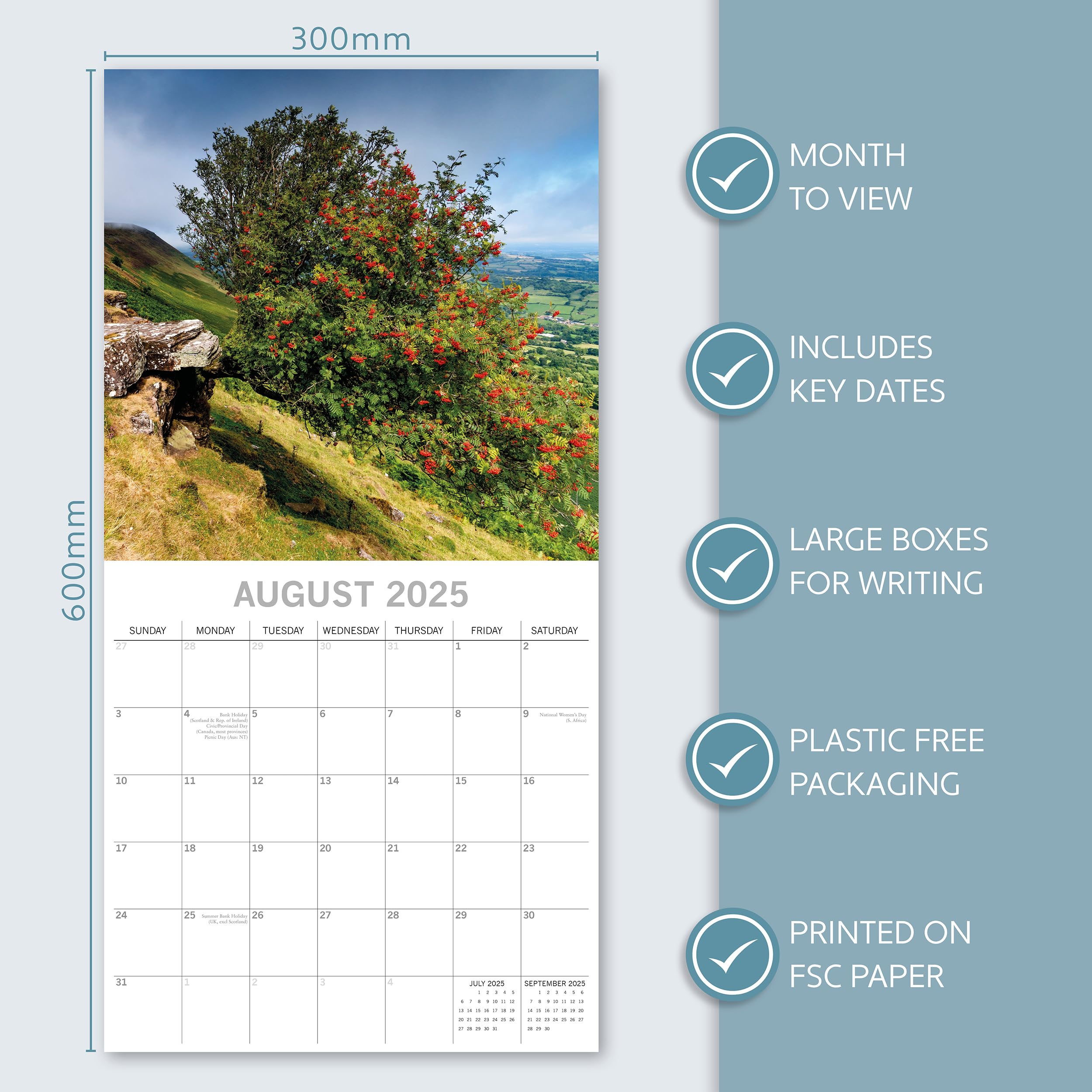 TGSC | Beauty of Trees 2025 Calendar 16 Month (Sept 2024-Dec 2025 ...