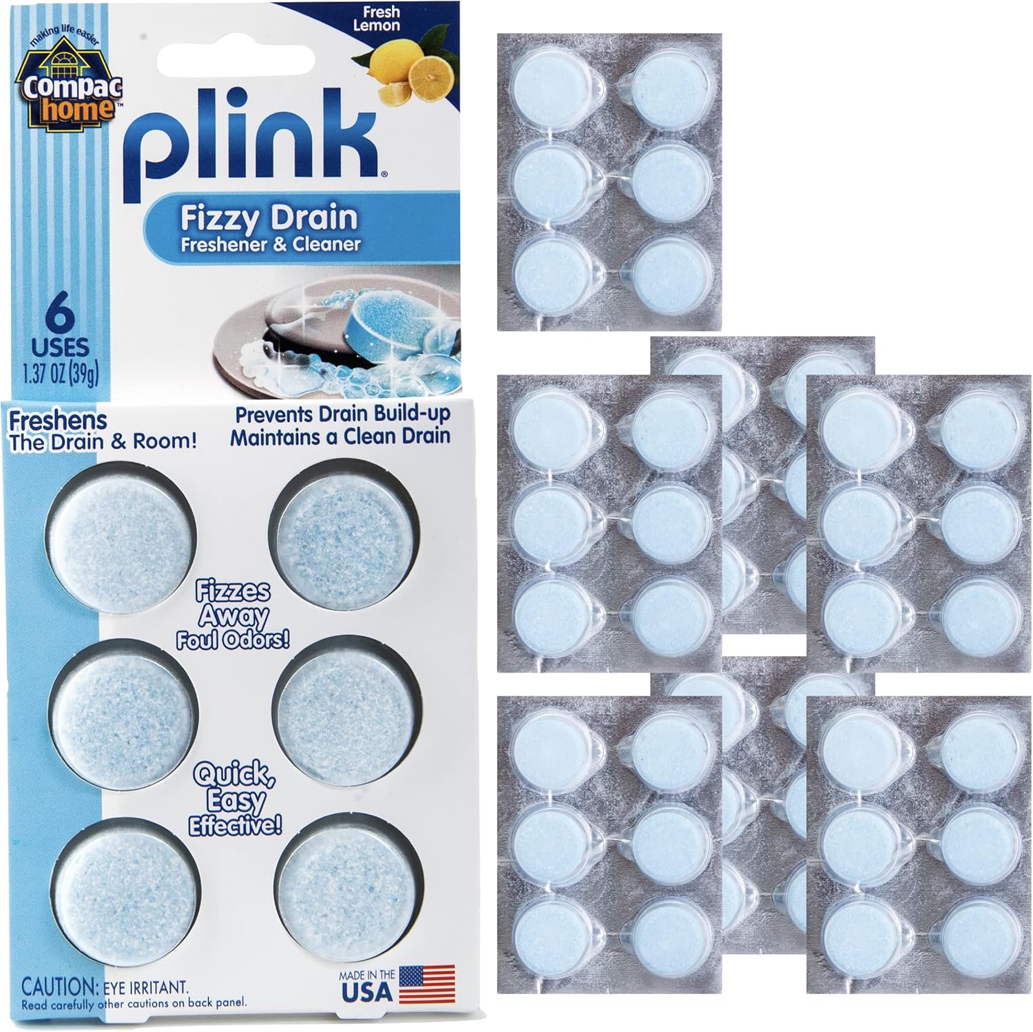 Amazon.com: Compac Home Plink Fizzy Drain Cleaner and Deodorizer, Air ...