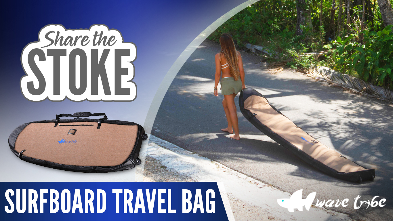 Watch Wave Tribe Hemp Surfboard Travel Bag with Wheels on Amazon Live