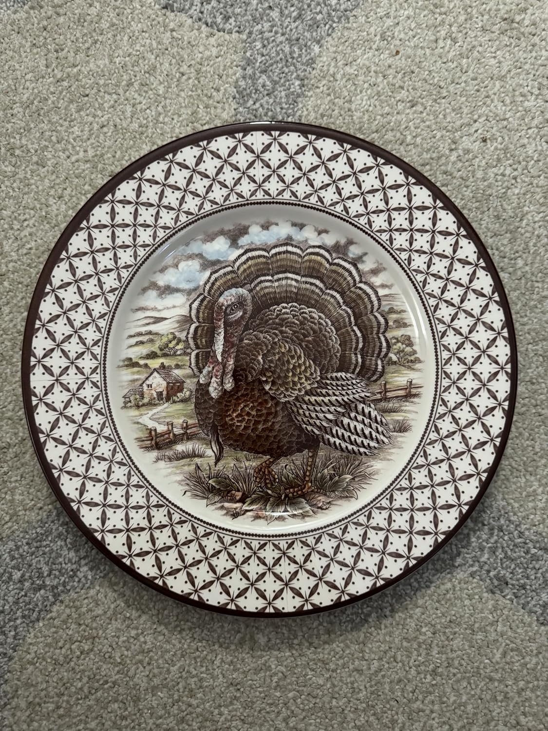 Amazon.com | Royal Stafford Thanksgiving Turkey Dinner Plates, Set of 4 ...