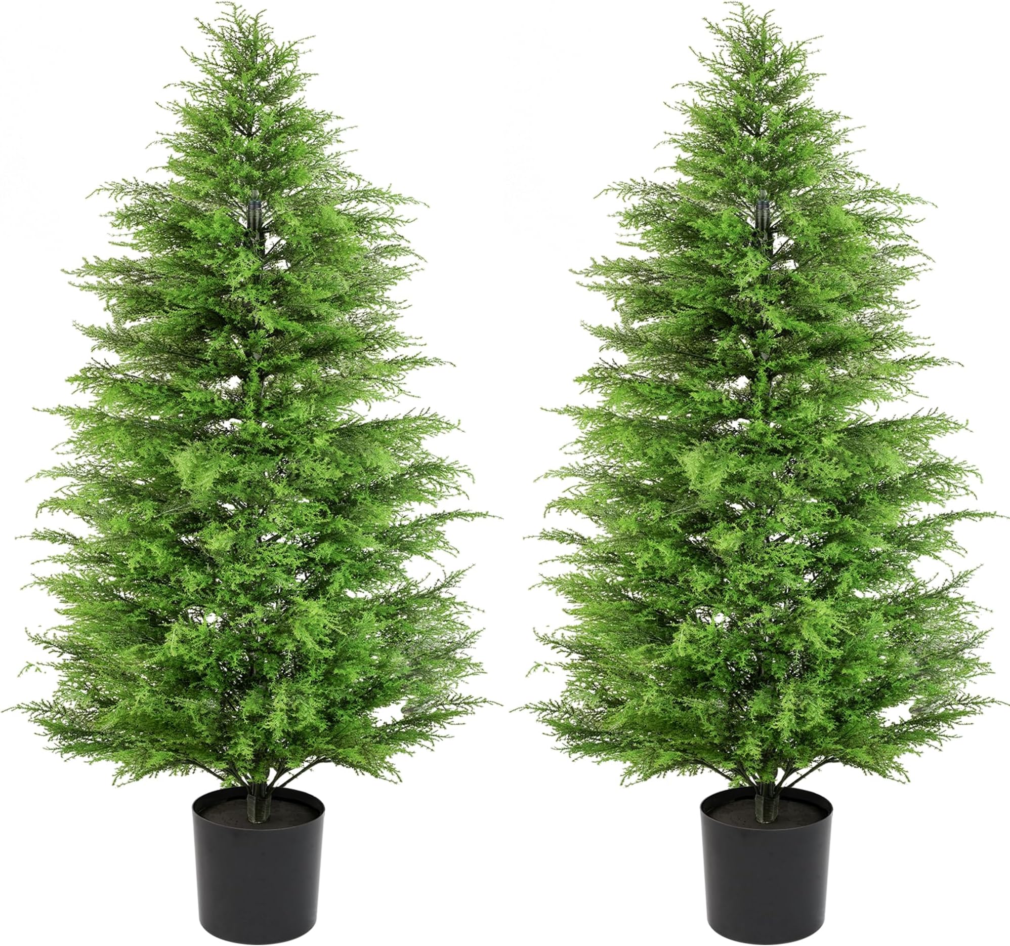 Amazon.com - YEMMEN 2 Pack 4ft Artificial Cedar Topiary Trees for ...