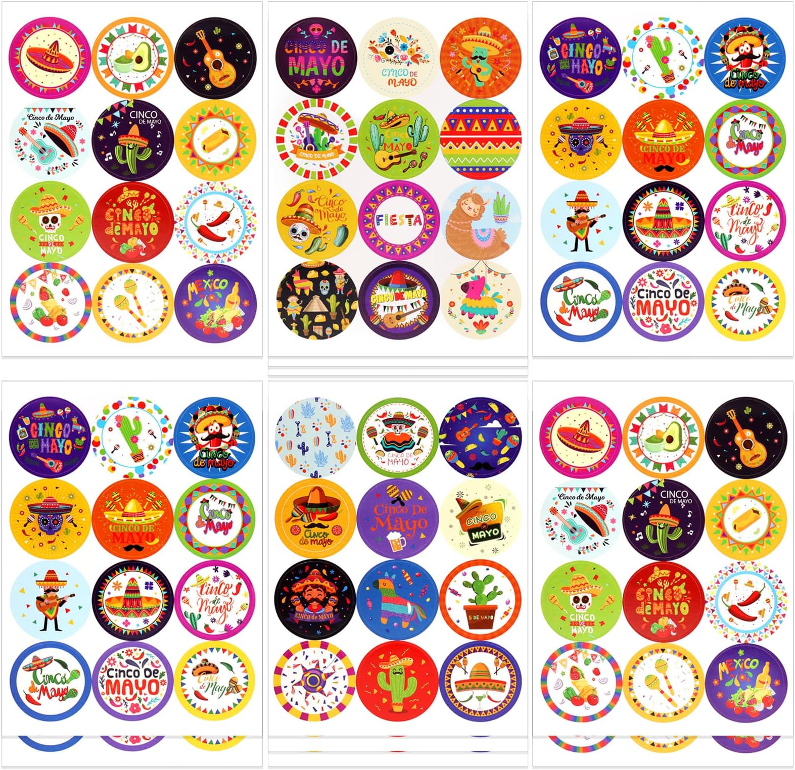 Amazon.com: HOWAF 50pcs Fiesta Stickers Pack, Mexican Food Stickers for ...