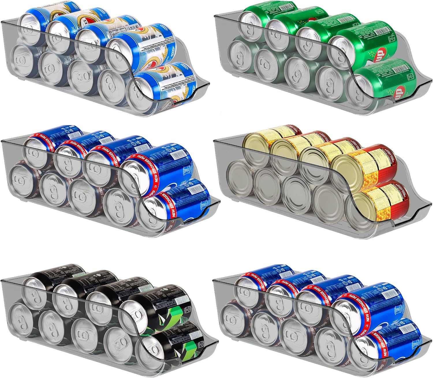 Can Organizer For Pantry (Pack of 6) – Soda Can Organizer For ...