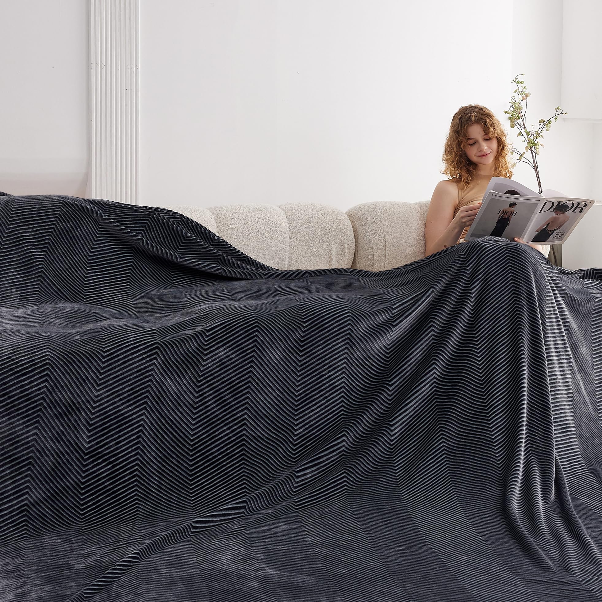 Amazon.com: KORBLISS Oversized Blanket 120x120 Inches, Giant Huge ...